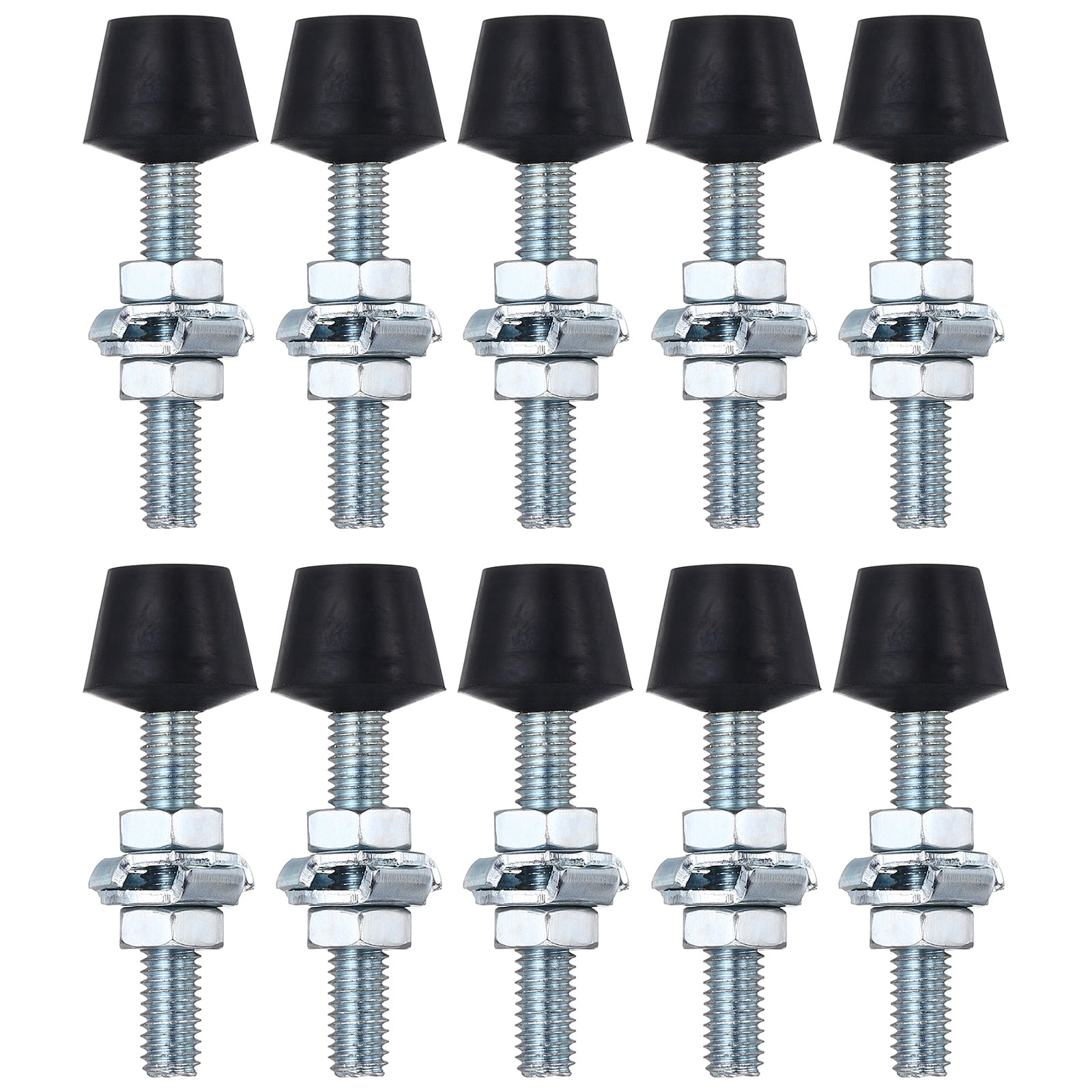 Uxcell 10Pcs Rubber Head Toggle Clamps, M6 x 48 mm Carbon Steel Toggle ...