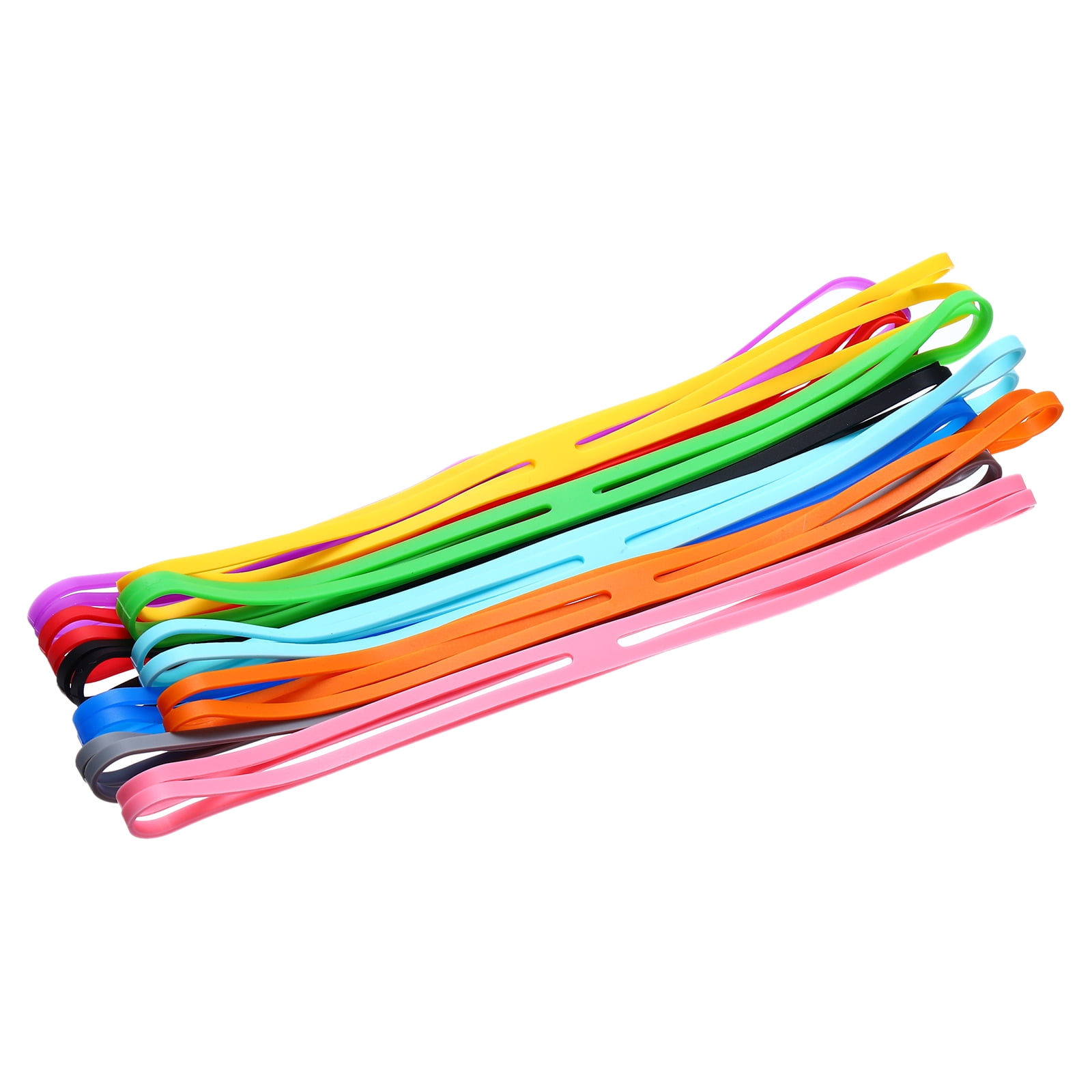 Uxcell 10Pcs Silicone Rubber Bands, 19 inch Silicone Bands Rubber Bands ...