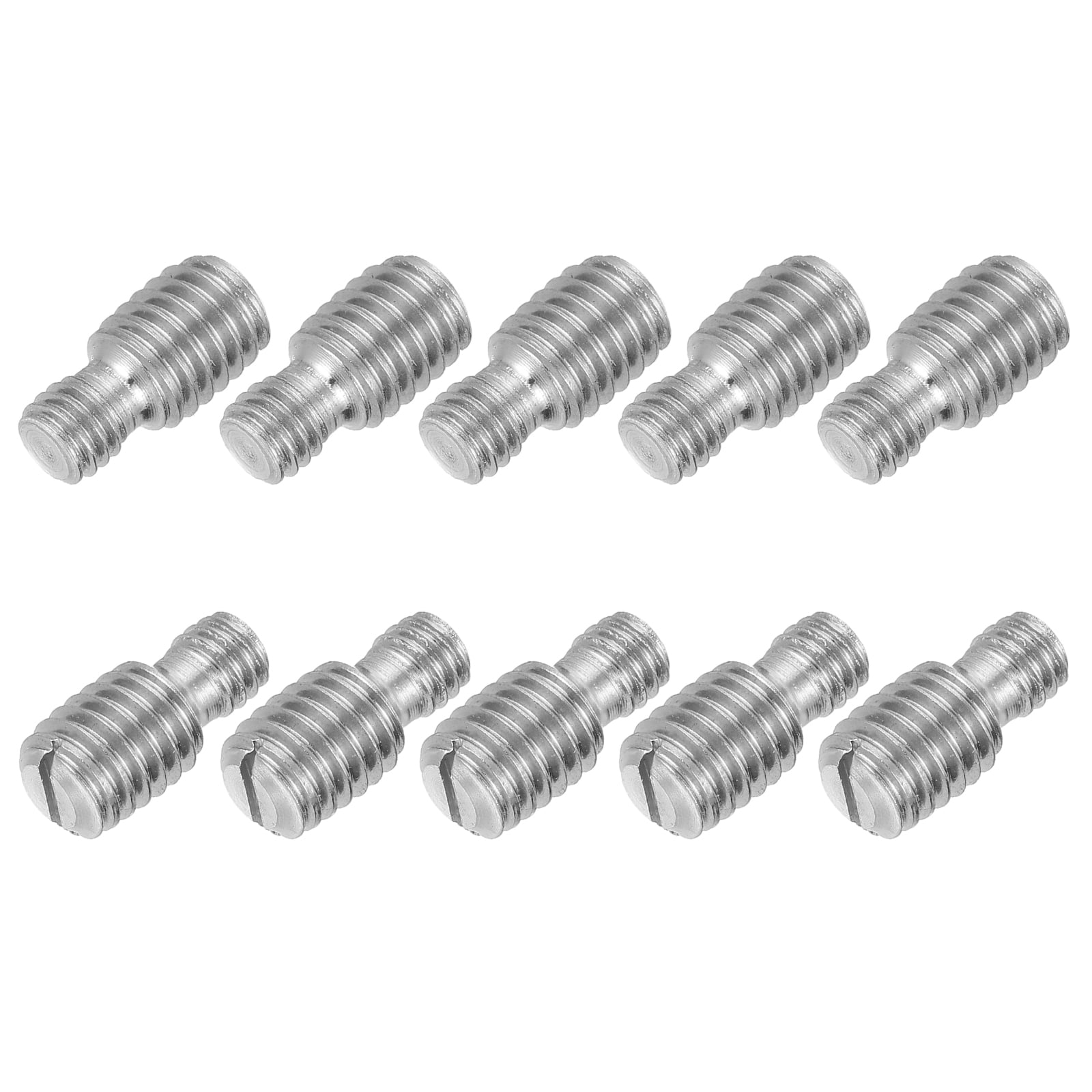 Uxcell 10Pcs Slotted Head M6x6 to M8x10 Double End Threaded Stud Screw ...