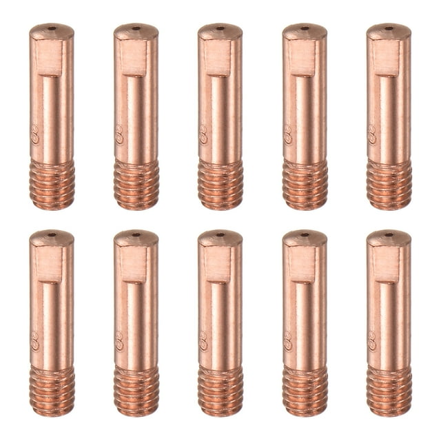 Uxcell 10Pcs Welder Tips .030" Bore Diameter M6 Copper Contact Tip for MIG 15AK Welding Torch ...