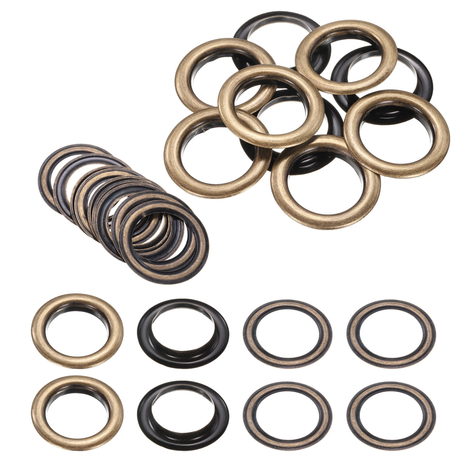 Uxcell 10Set Grommets Eyelets 40mm 1-4/7 Inch Brass Eyelets Kit with ...