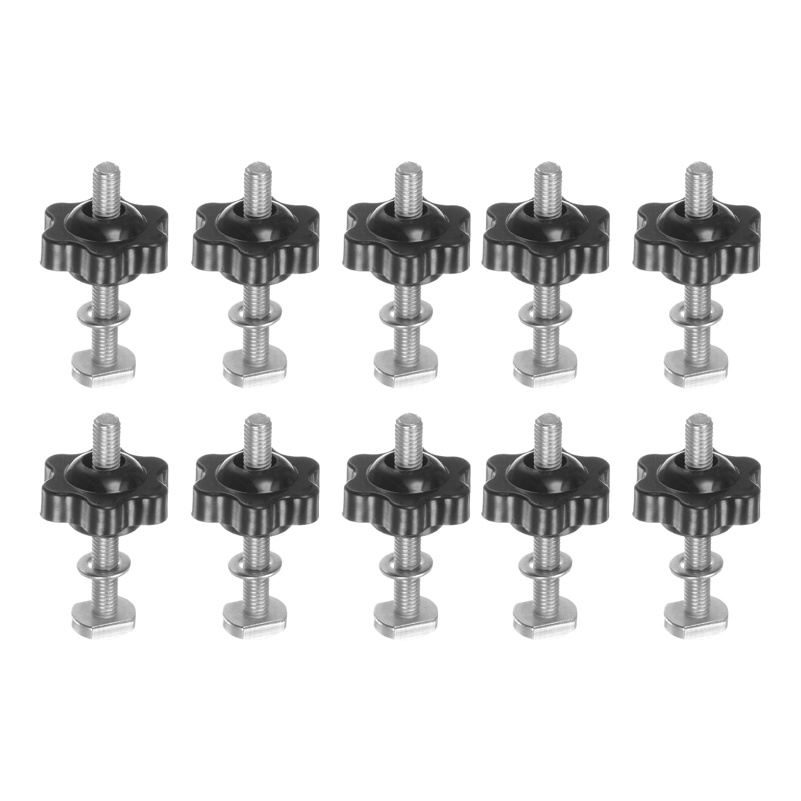 Uxcell 10Set T Track Bolts Knob Kit M5 x 40mm Threaded Bolts M5 x 25mm ...