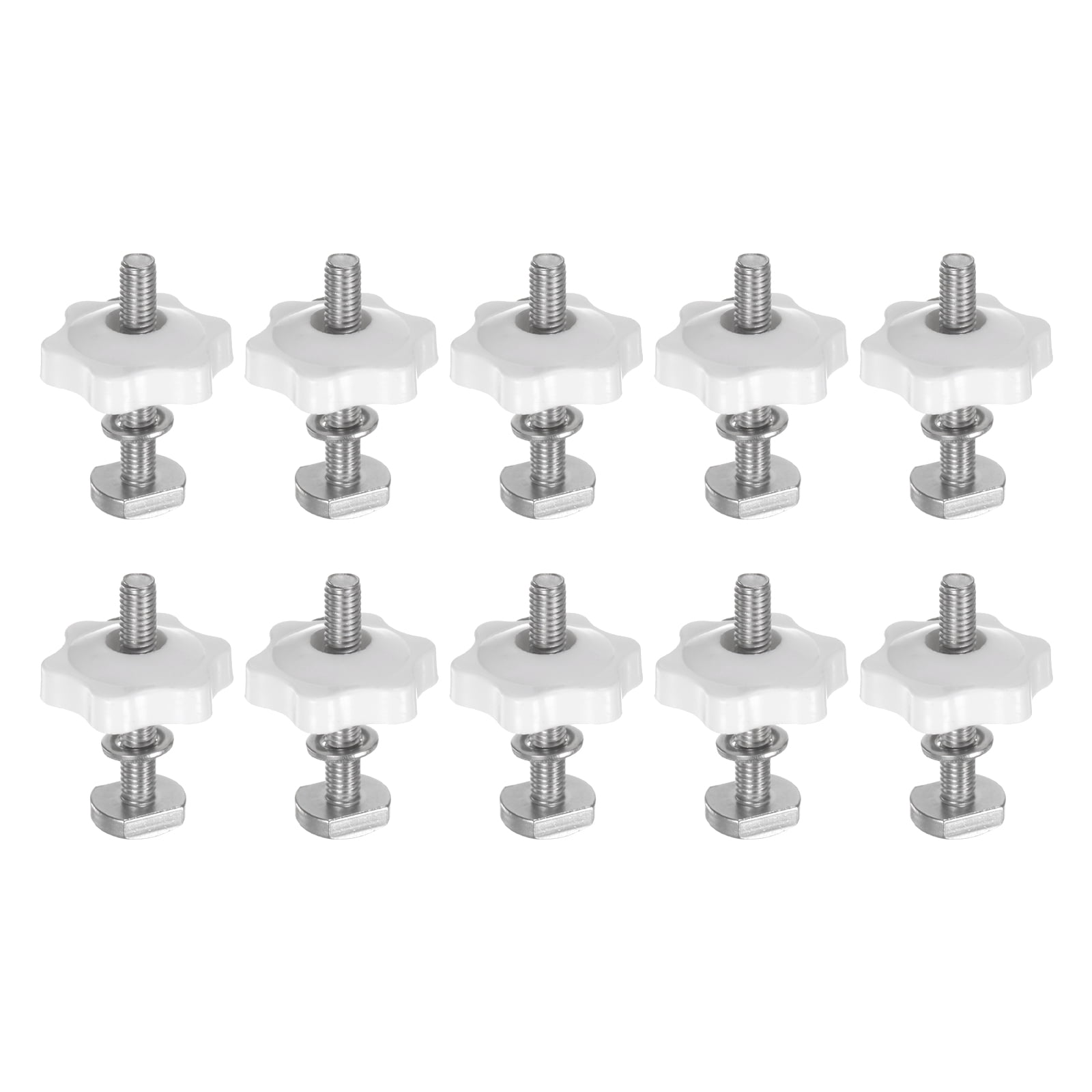 Uxcell 10Set T Track Bolts Knob Kit M6 x 40mm Threaded Bolts M6 x 32mm ...