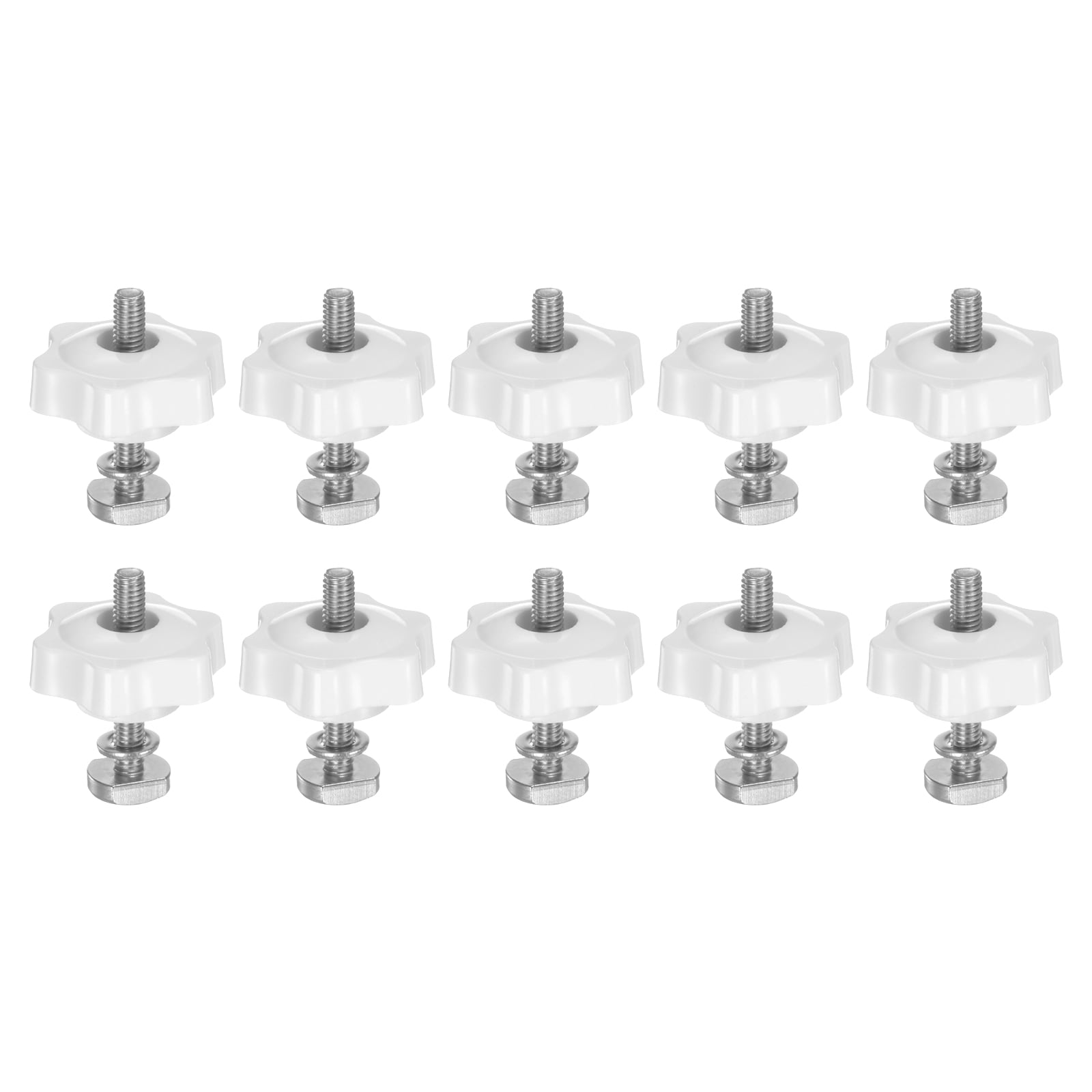 Uxcell 10Set T Track Bolts Knob Kit M6 x 40mm Threaded Bolts M6 x 38mm ...