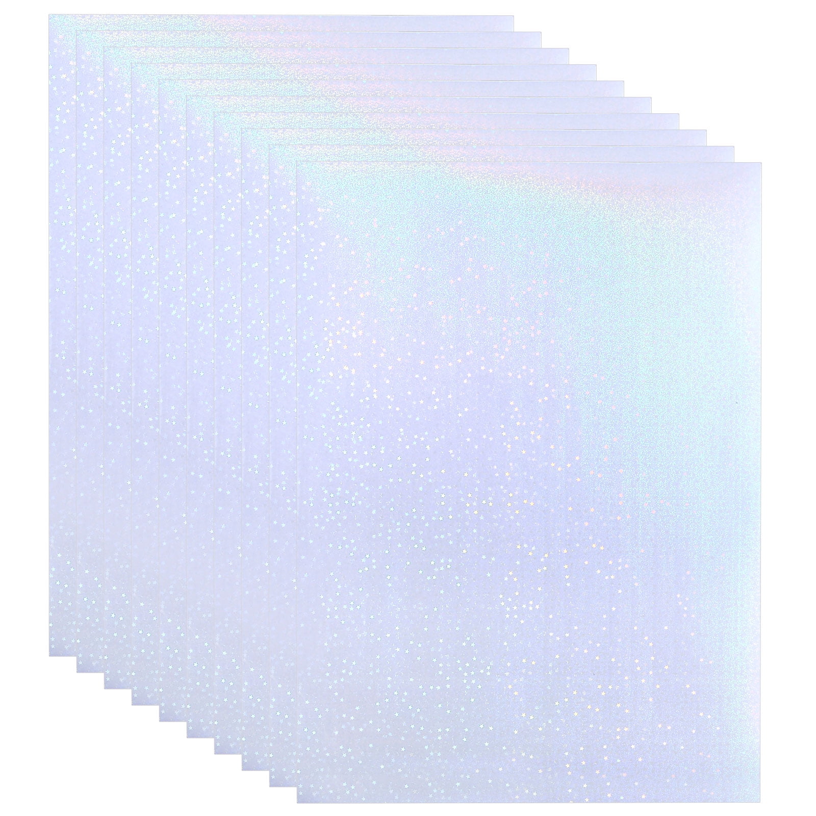 Uxcell 10Sheets A4 Self-adhesive Holographic Sticker Paper, Star ...