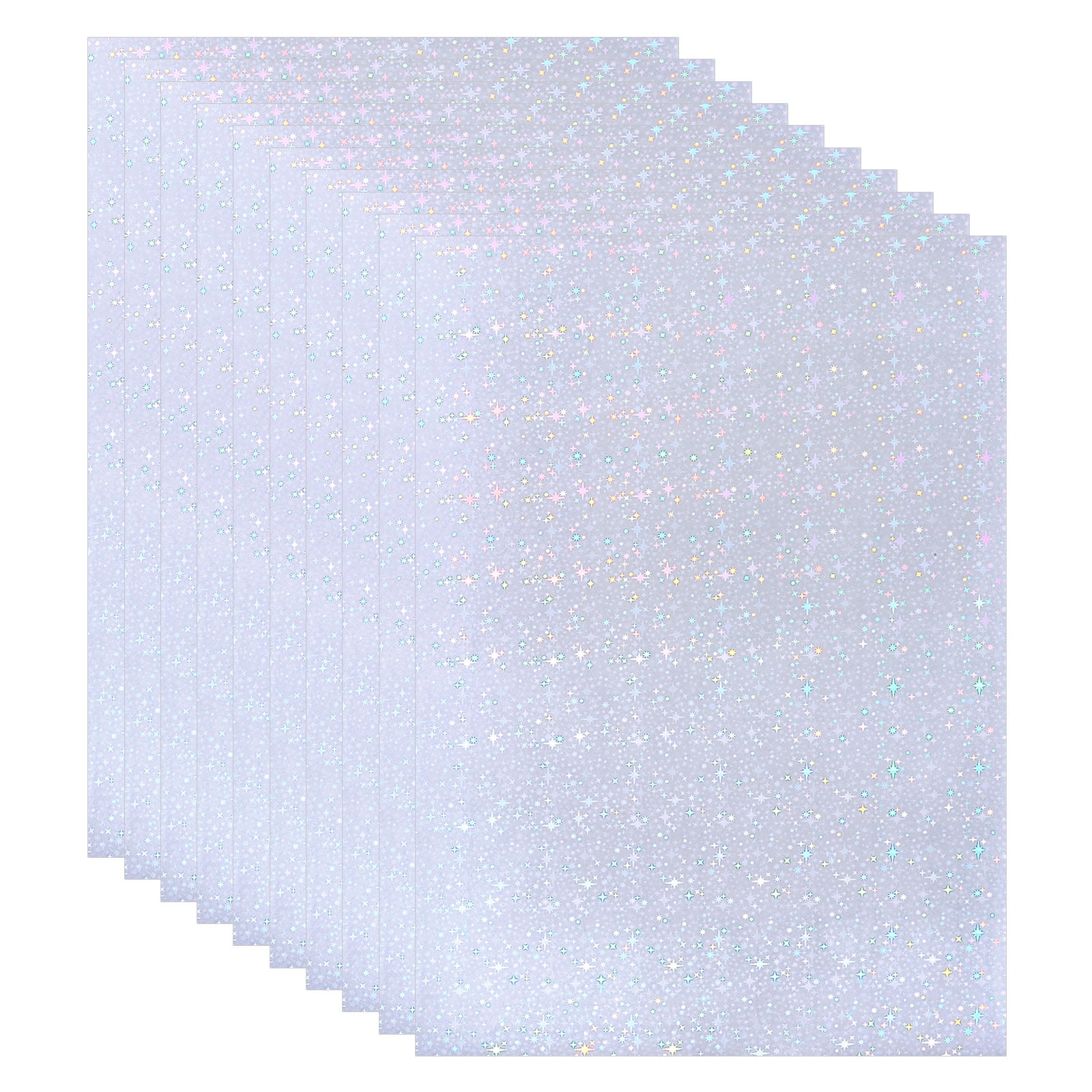 Uxcell 10Sheets A4 Self-adhesive Holographic Sticker Paper, Starlight ...