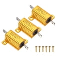 Uxcell 10W 4 ohm Aluminum Shell Resistor with Screws, 3 Pack Aluminum ...