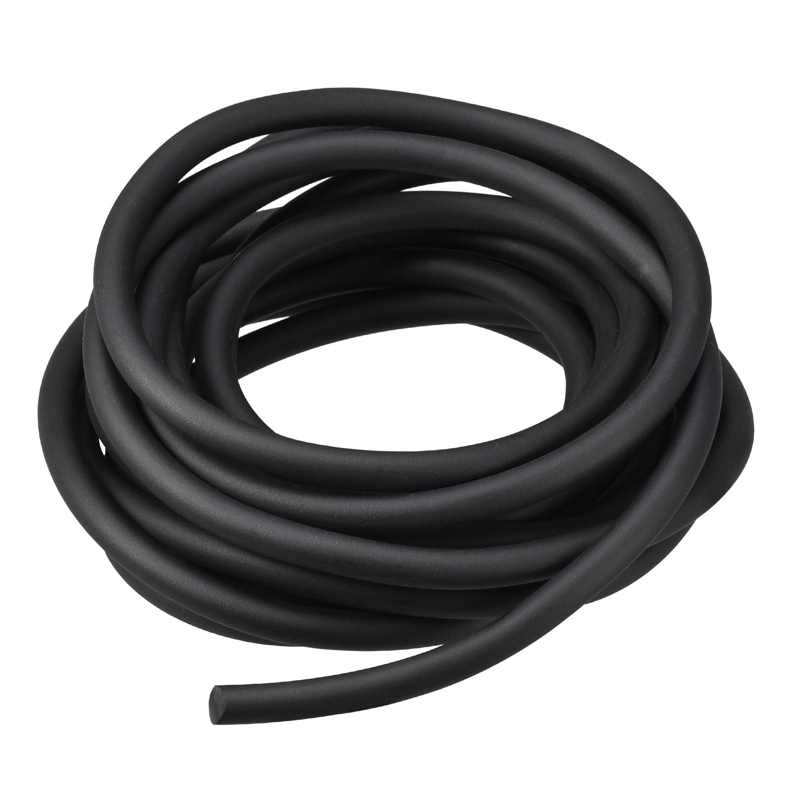Uxcell 10ft 0.25'' Dia Solid Cord Tubing Matte Rubber Tube Rubber Black ...