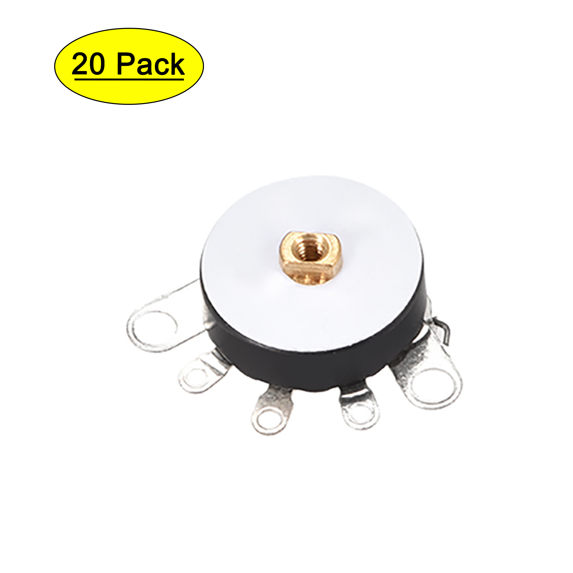 Uxcell 10k ohm Single Turn Rotary Film Wheel Potentiometer Variable ...