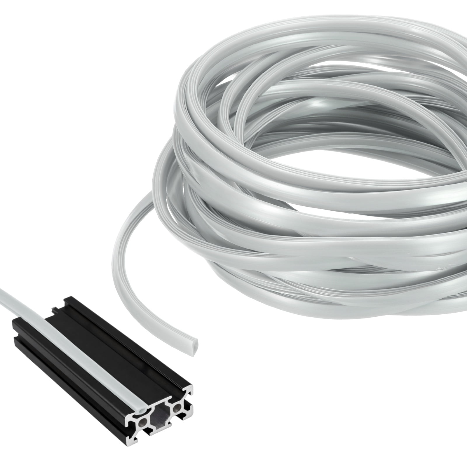 Uxcell 10m / 32.8ft Aluminum Extrusion t Slot Cover Flat Seal ...