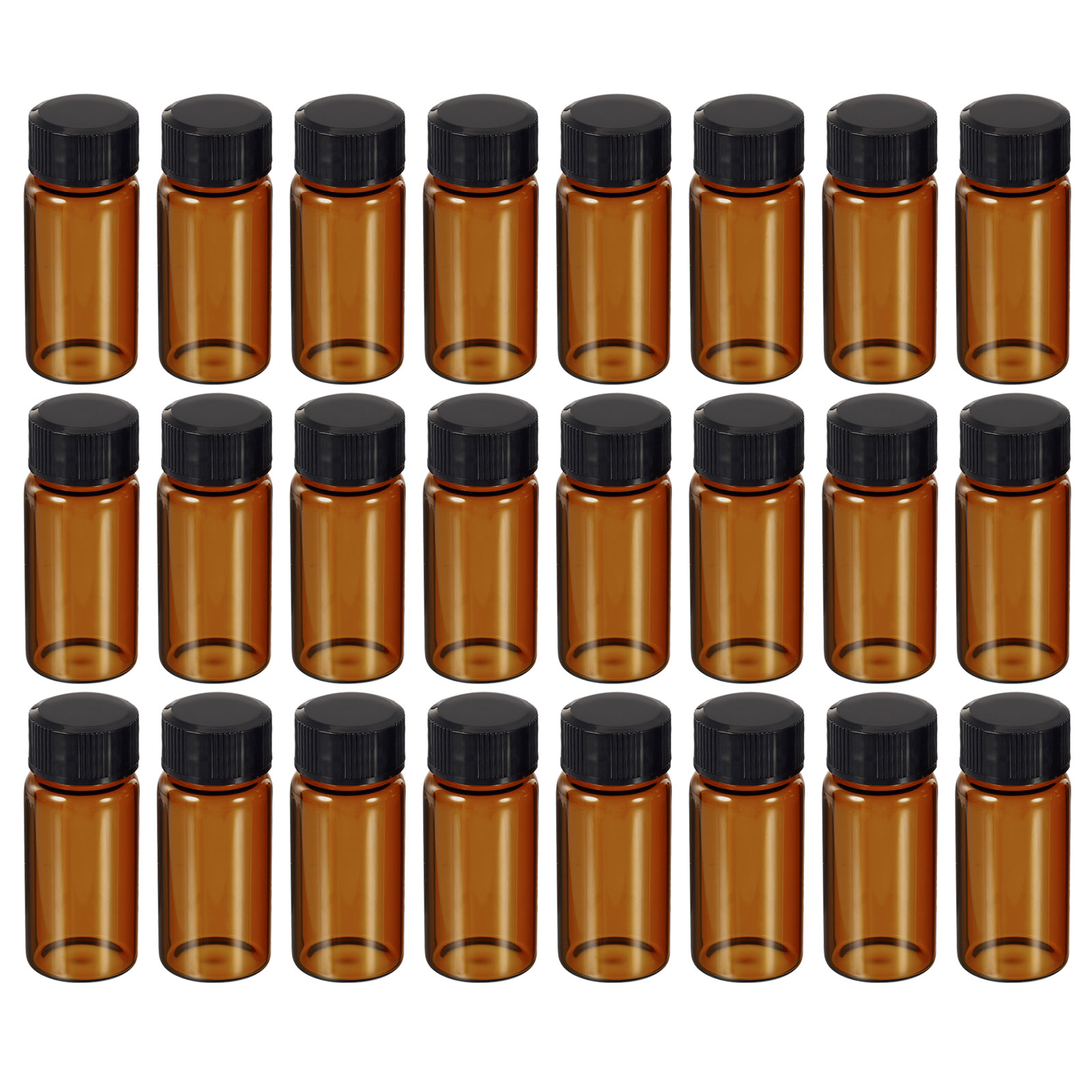 Uxcell 10mL Glass Vials with Screw Caps Liquid Sample Vial Storage ...