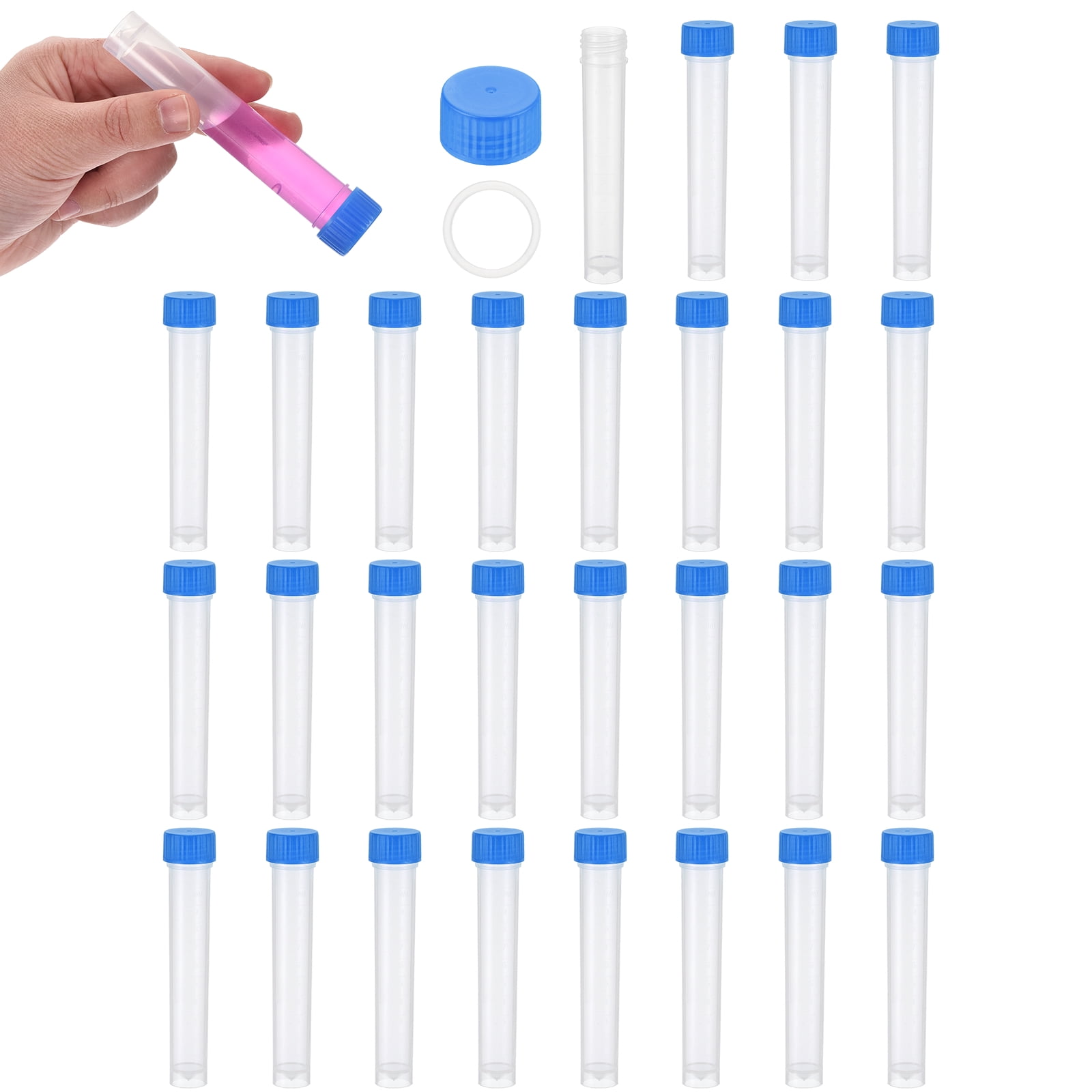 Uxcell 10mL Plastic Cryogenic Vial, 28Pcs Cryogenic Storage Tube Lab ...