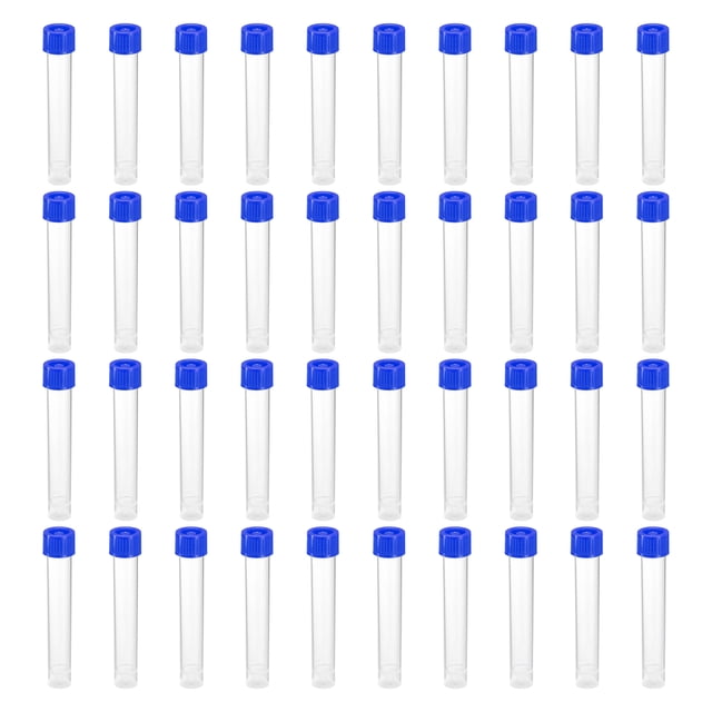 Uxcell 10mL Plastic Test Tubes, 40 Pack Frozen Test Tube Vial Container ...