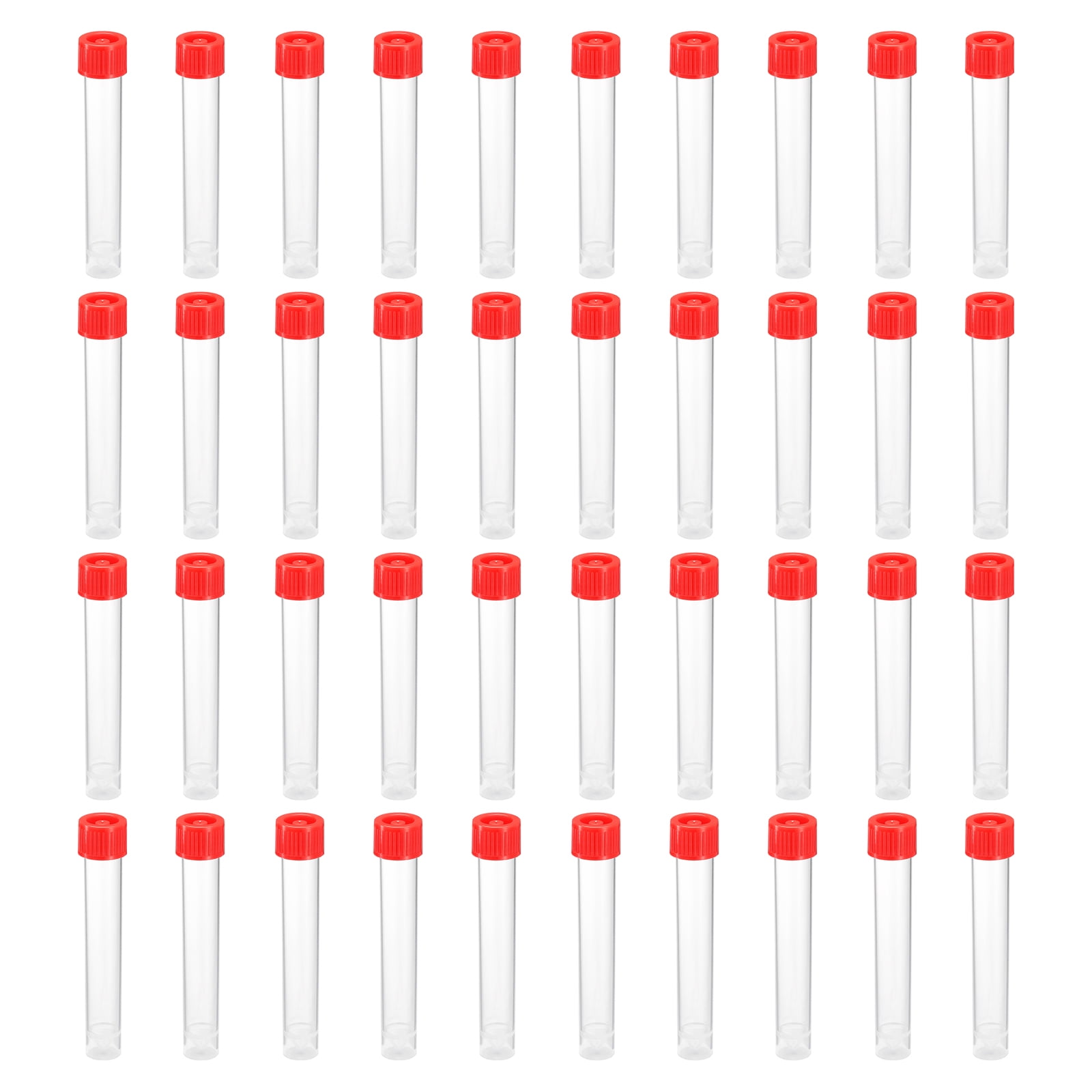 Uxcell 10mL Plastic Test Tubes, 40 Pack Frozen Test Tube Vial Container ...