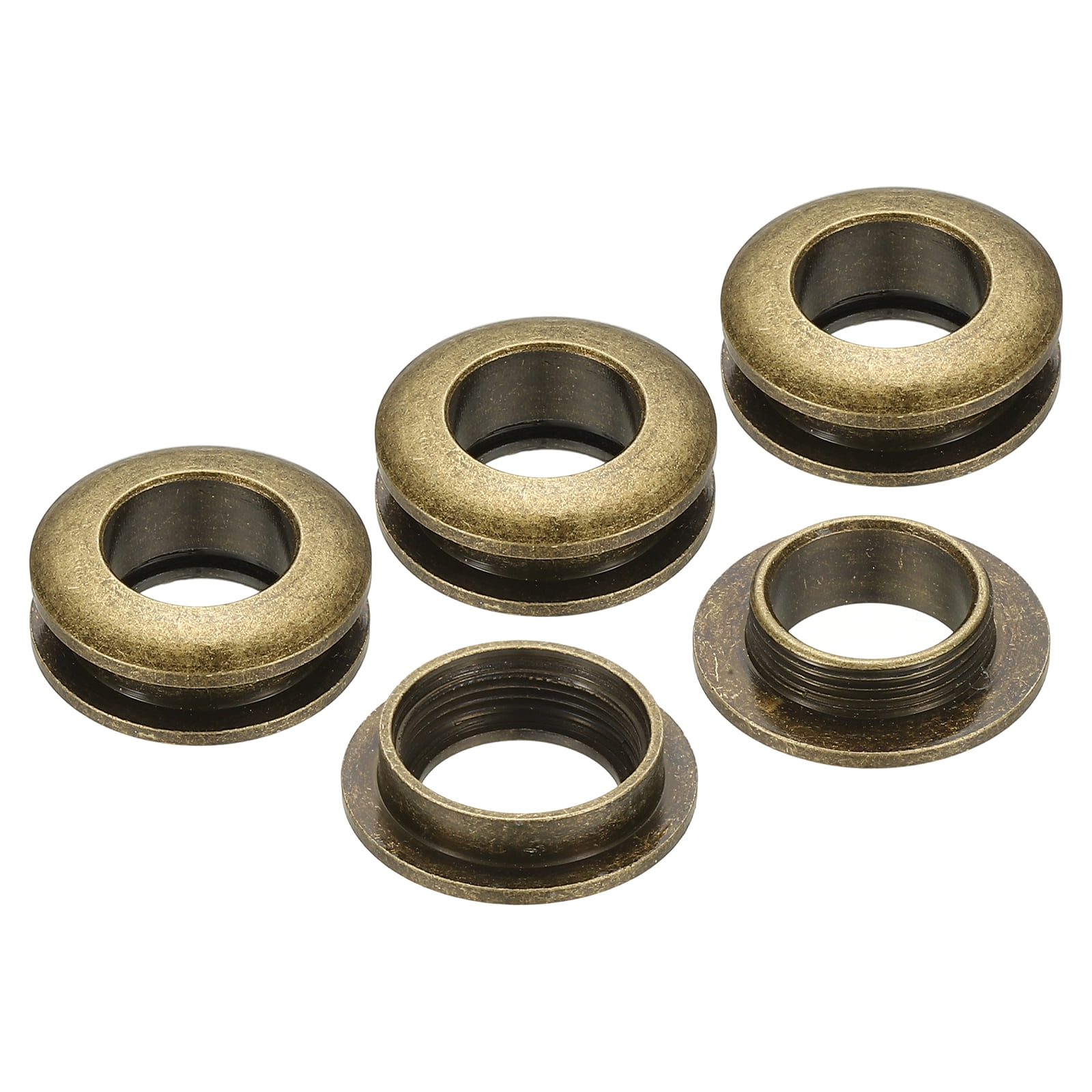 Uxcell 10mm(2/5 inch) Solid Brass Hole Eyelets, 4 Pcs Arc Surface Self ...