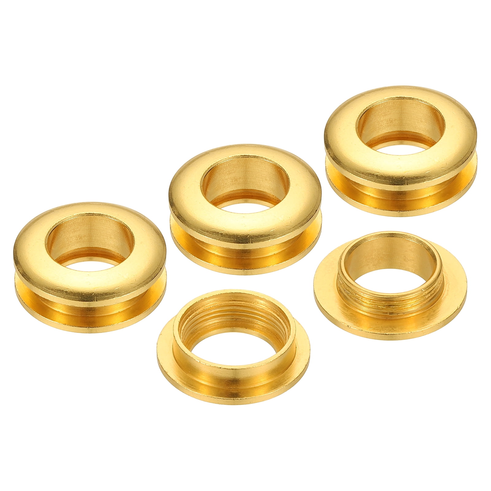 Uxcell 10mm(2/5 inch) Solid Brass Hole Eyelets, 4 Pcs Arc Surface Self ...