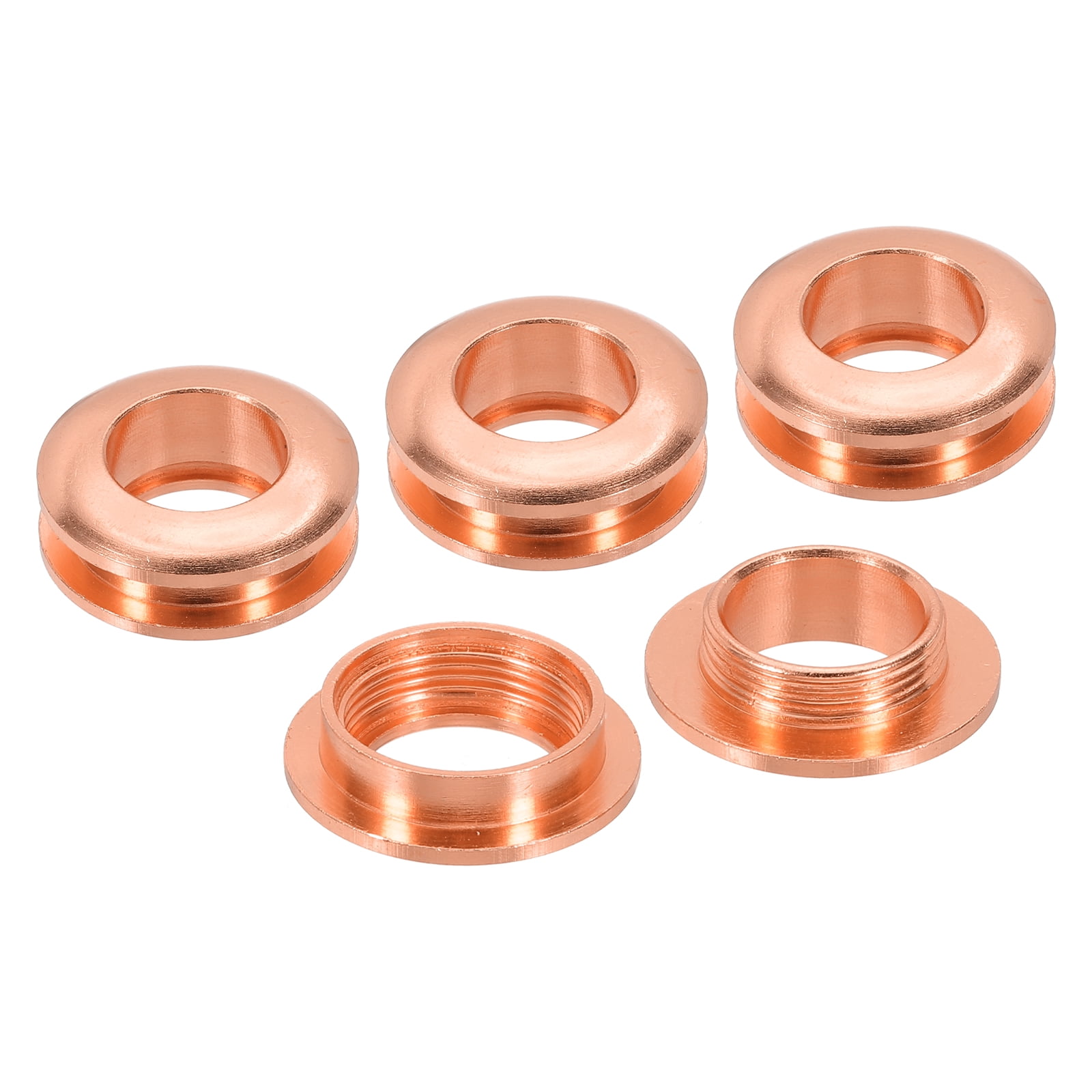 Uxcell 10mm(2/5 inch) Solid Brass Hole Eyelets, 4 Pcs Arc Surface Self ...