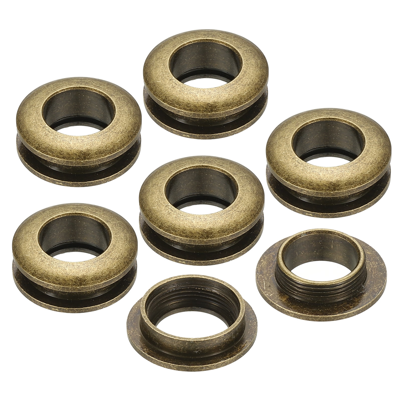 Uxcell 10mm(2/5 inch) Solid Brass Hole Eyelets, 6 Pcs Arc Surface Self ...