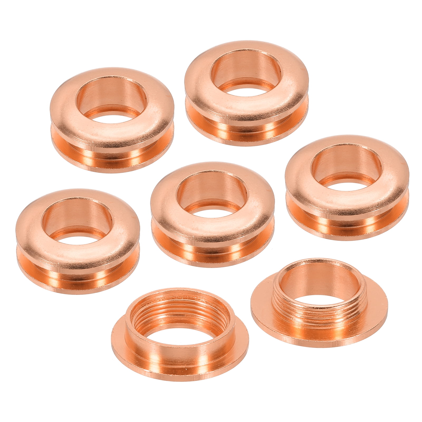 Uxcell 10mm(2/5 inch) Solid Brass Hole Eyelets, 6 Pcs Arc Surface Self ...
