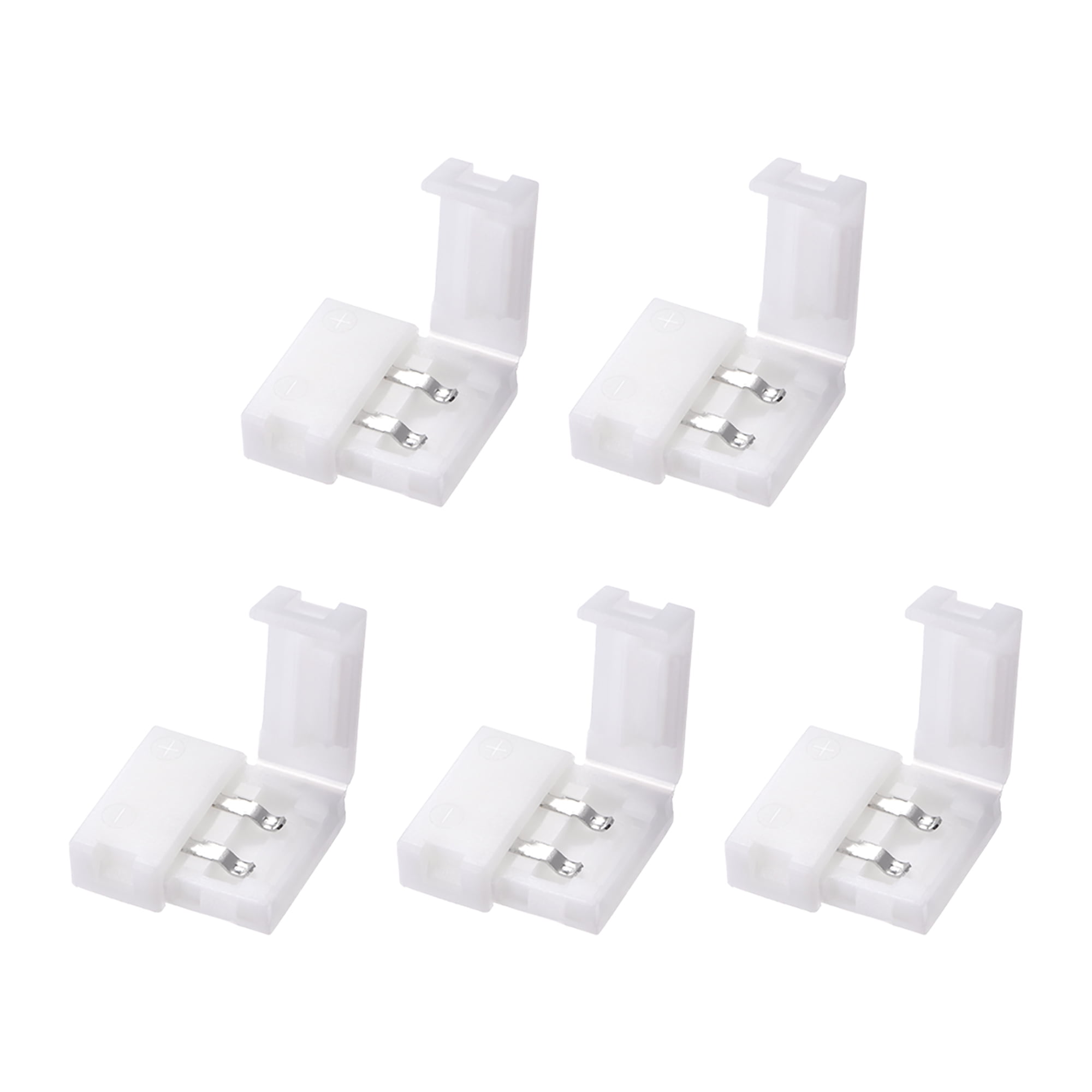 Uxcell 10mm 2P LED Strip Connector Solderless for Single Color 5050 ...