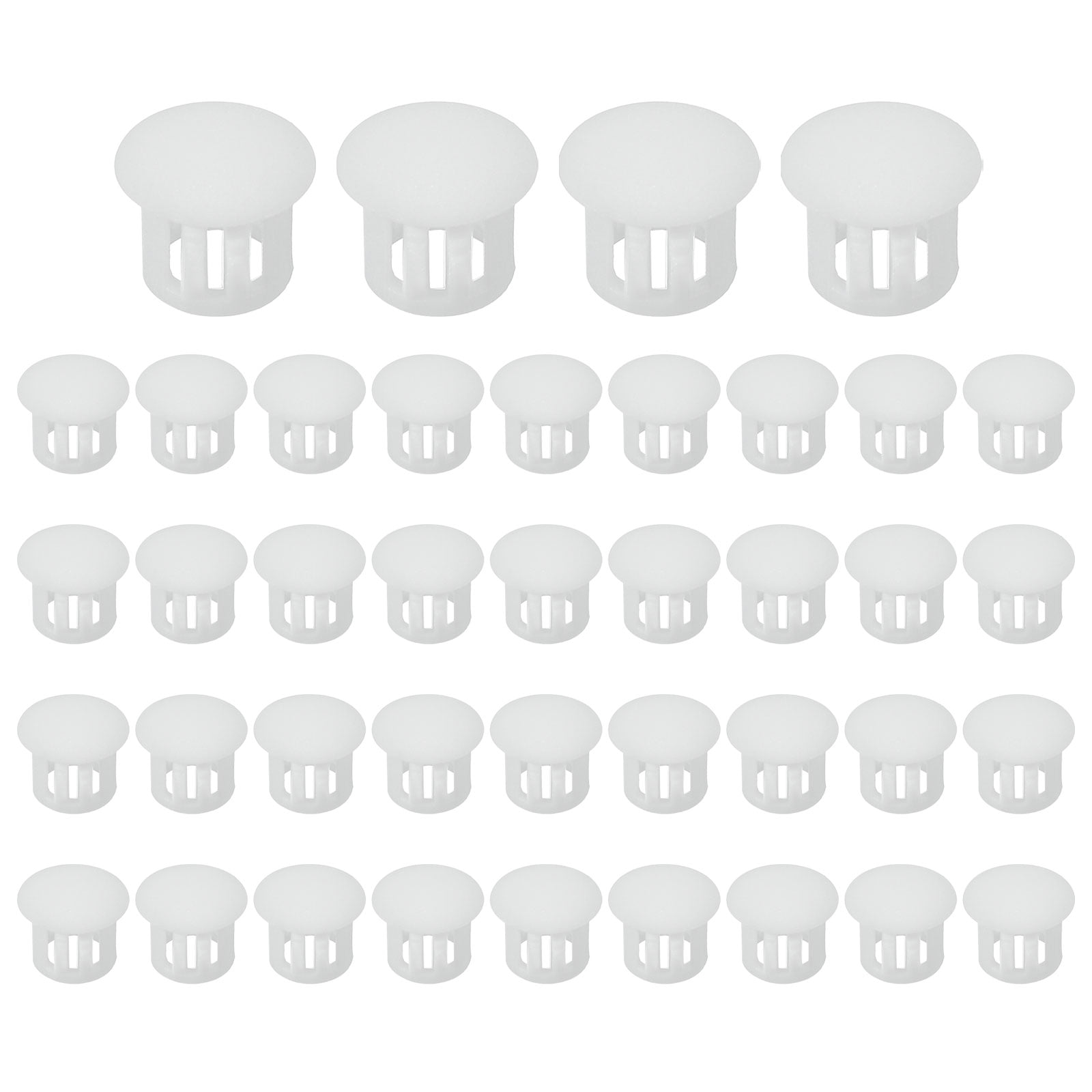 Uxcell 10mm/3/8" Plastic Hole Plugs, Flush Type Round Plug Snap in ...