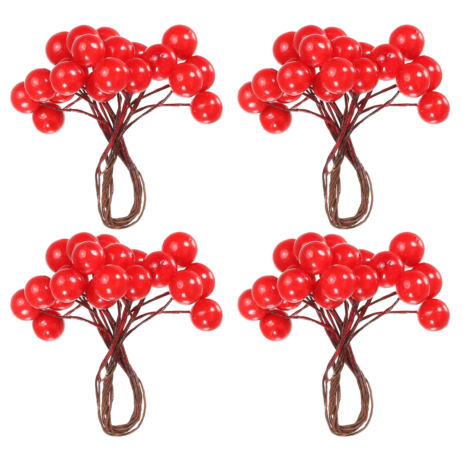 Uxcell 10mm Artificial Berry, Artificial Holly Berries Faux Frosted ...