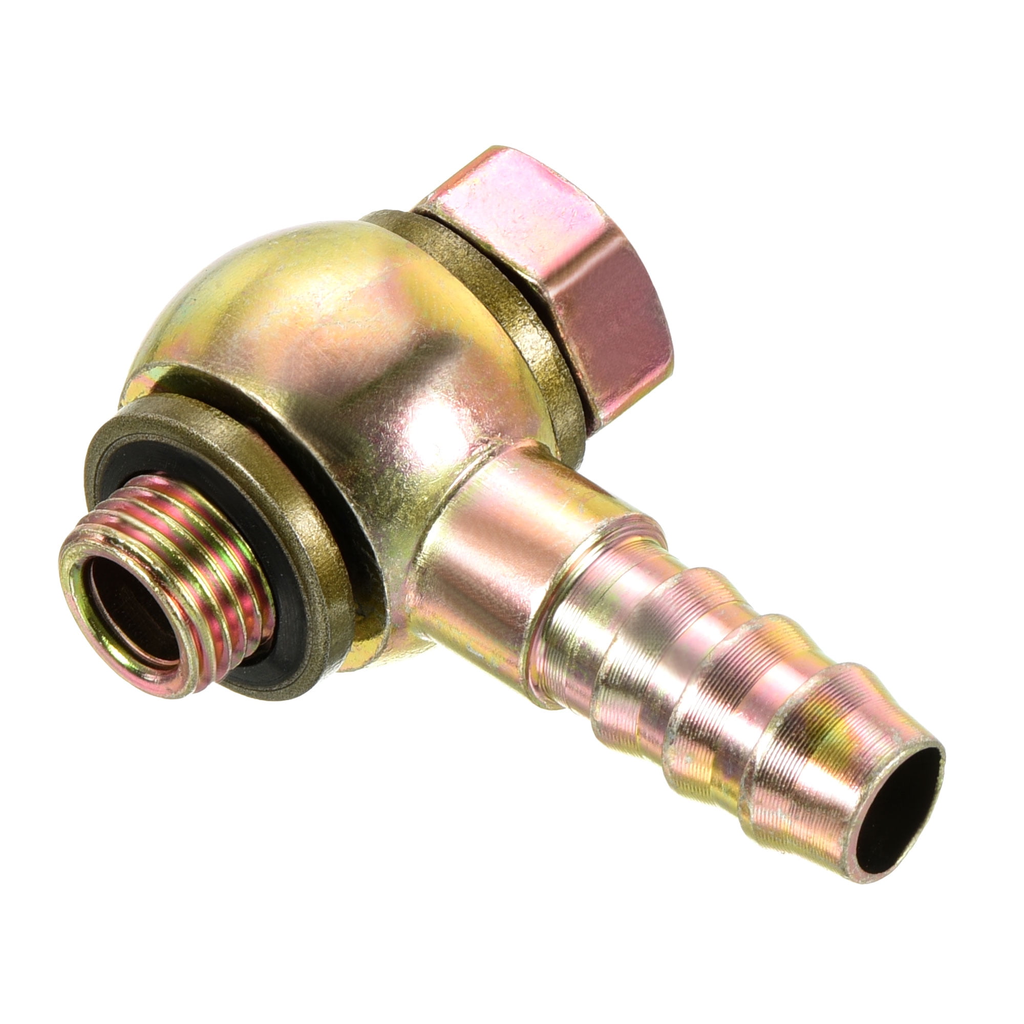 Uxcell 10mm Barb M10x1 Male Thread Hose Pipe Fitting Elbow Carbon Steel ...