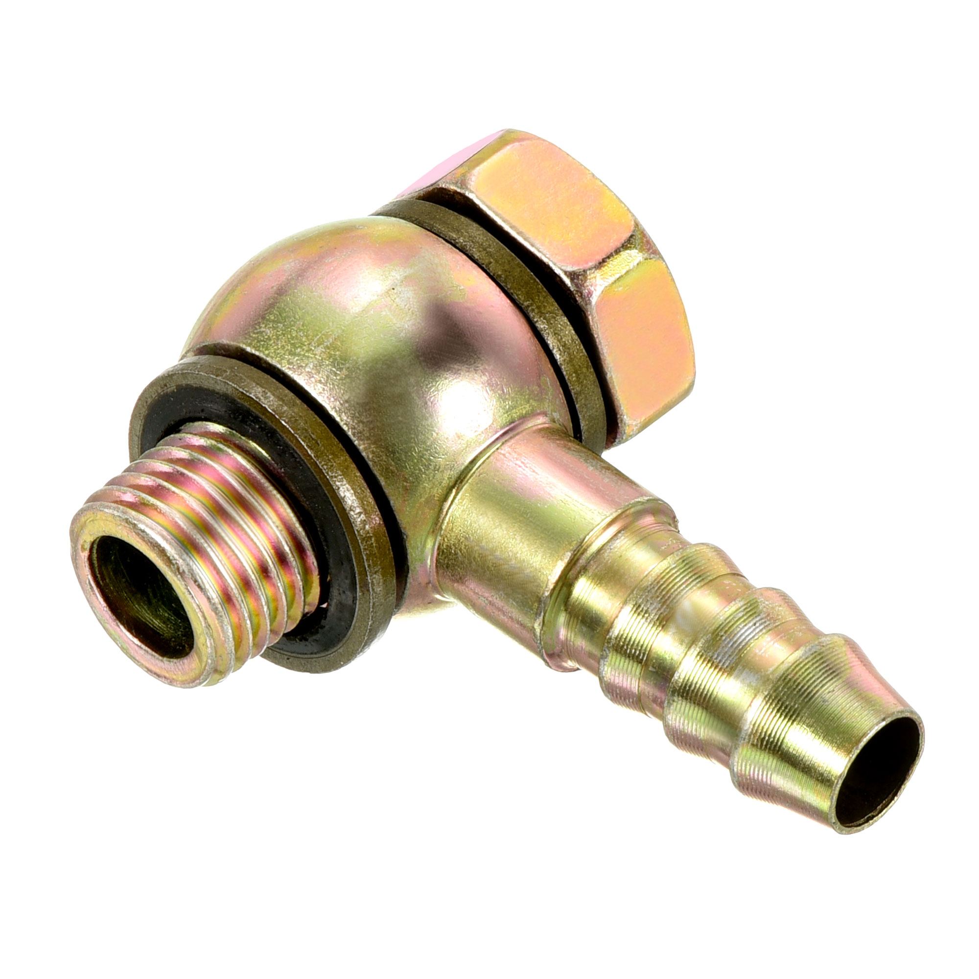 Uxcell 10mm Barb M12x1.25 Male Thread Hose Pipe Fitting Elbow Carbon ...