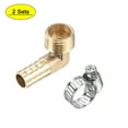 Uxcell 10mm Barb x G3/8 Male Thread Right Angle Brass Hose Fitting ...