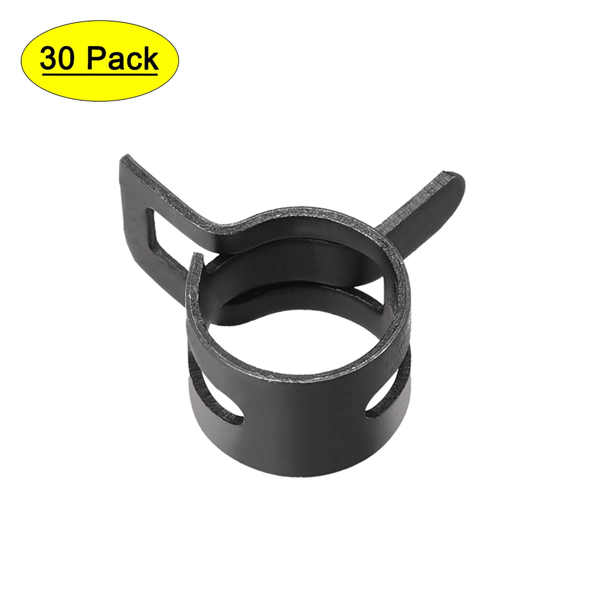 Uxcell 10mm Black Steel Band Spring Clamp for Fuel Line Silicone Hose ...