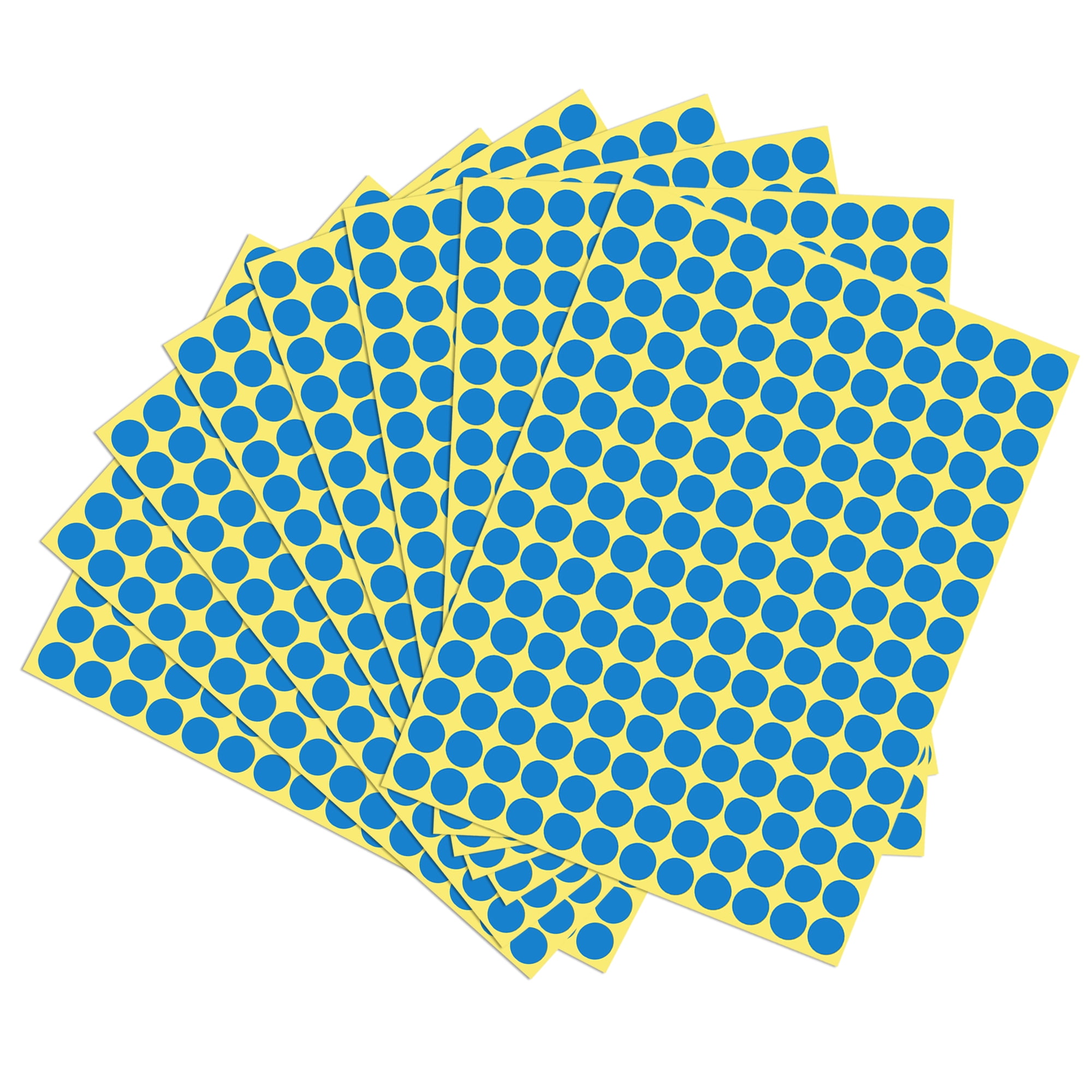 Uxcell 10mm Color Sticker Round Removable Label for Office Marker Blue ...