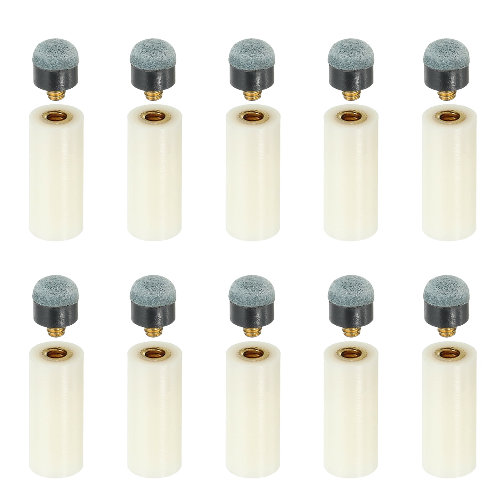 Uxcell 10mm Dia Screwing Billiard Pool Cue Tips with Cue Stick Ferrules ...