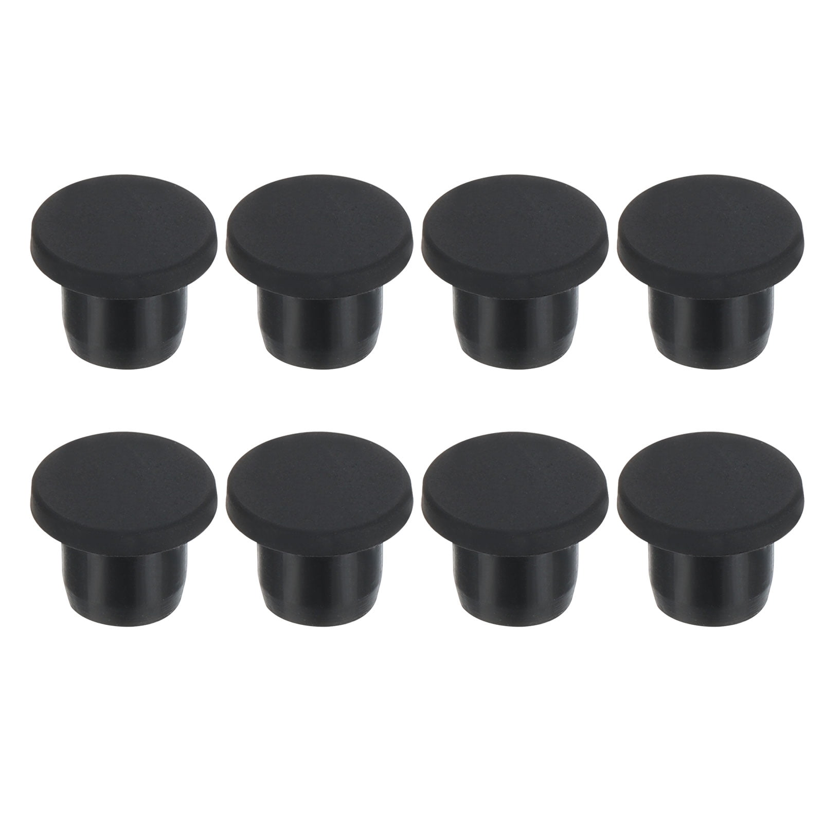 Uxcell 10mm Diameter Rubber Hole Plugs, 8 Pcs Silicone Rubber Round ...