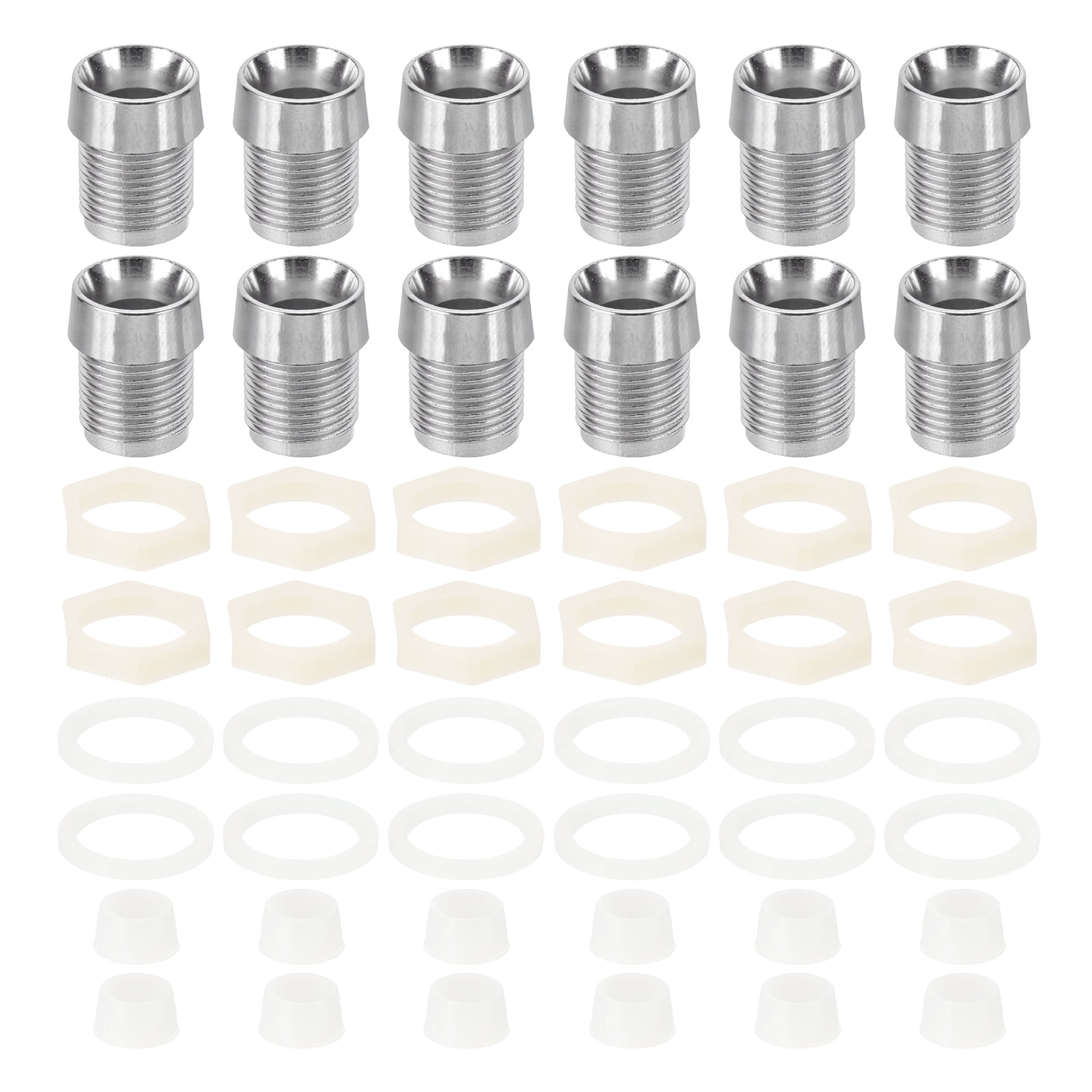 Uxcell 10mm Emitting Diode Holder, 60 Pcs Plastic Chrome Plated LED ...