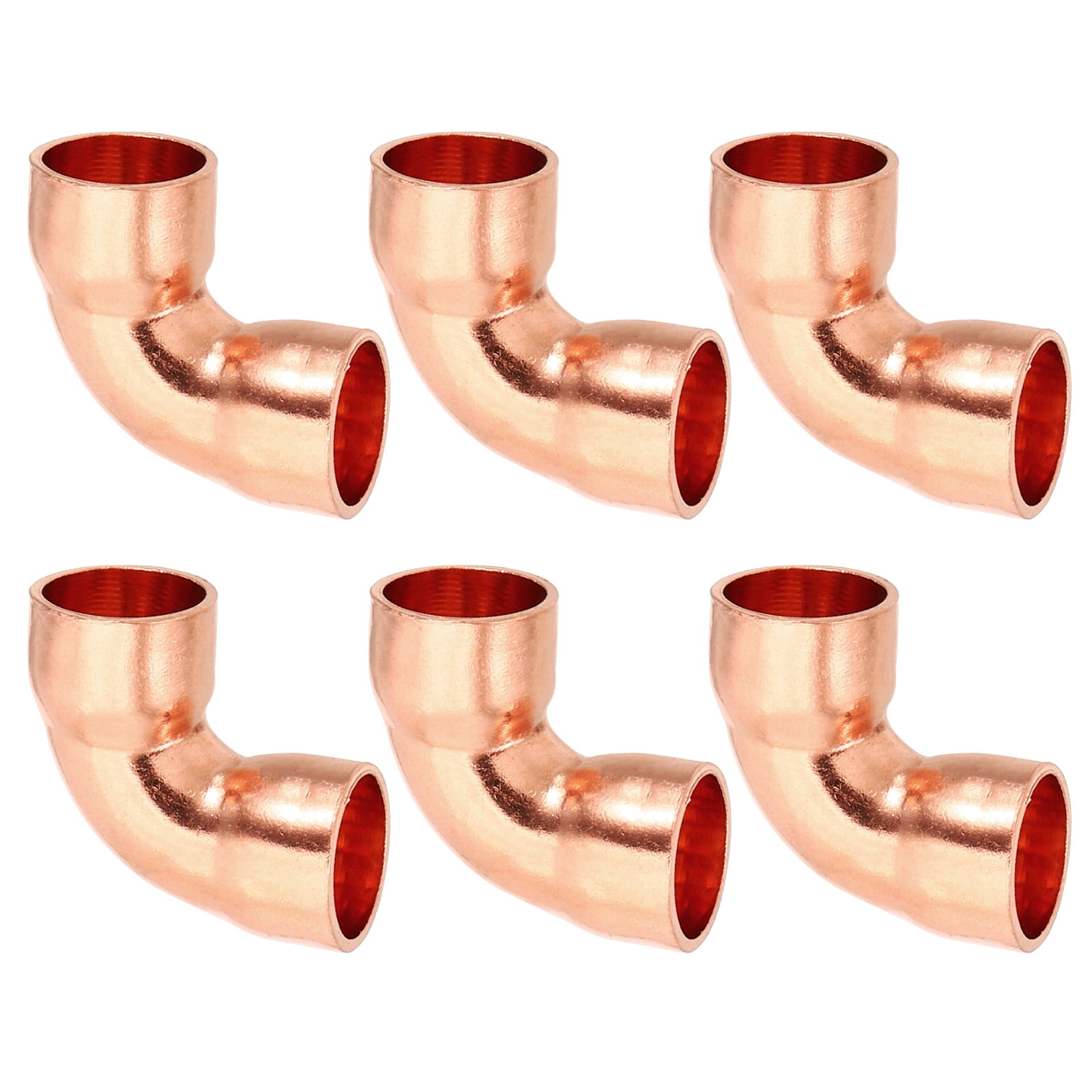 Uxcell 10mm ID 1mm Thick Elbow Copper Fitting 6pcs Short Radius Sweat ...
