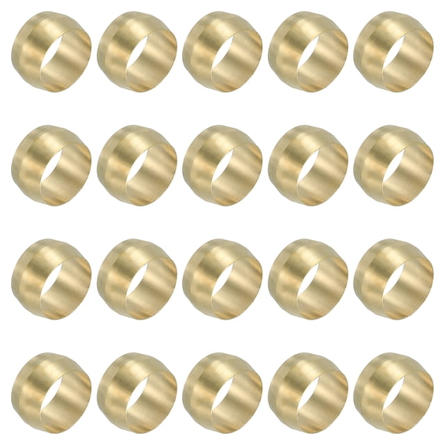 Uxcell 10mm ID Brass Compression Sleeve Ferrules, Brass Compression ...