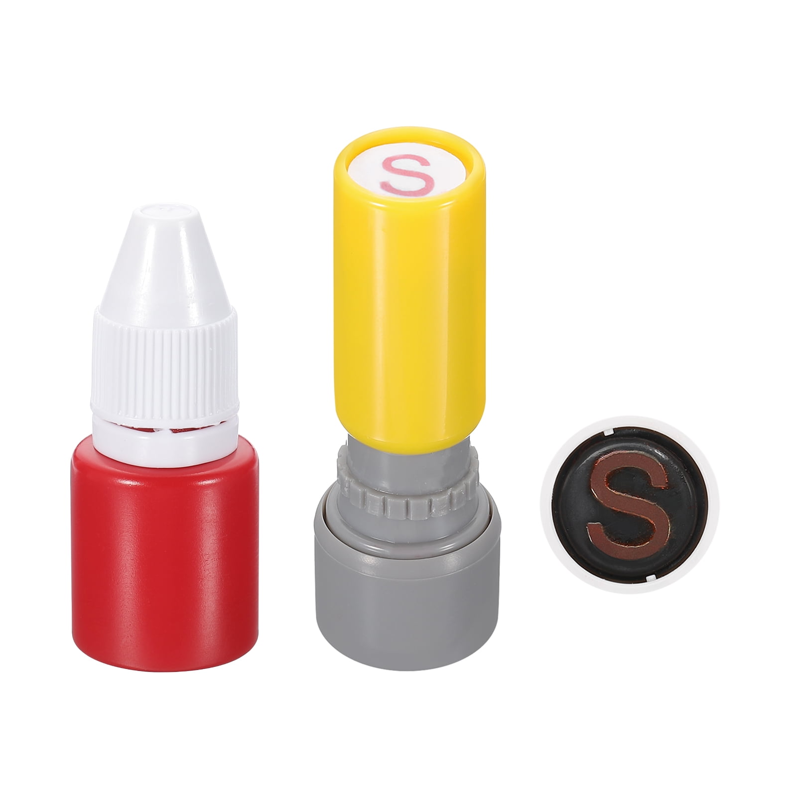 Uxcell 10mm Letter Stamps, V-Alphabet Stamps Mini Self Inking Stamps ...