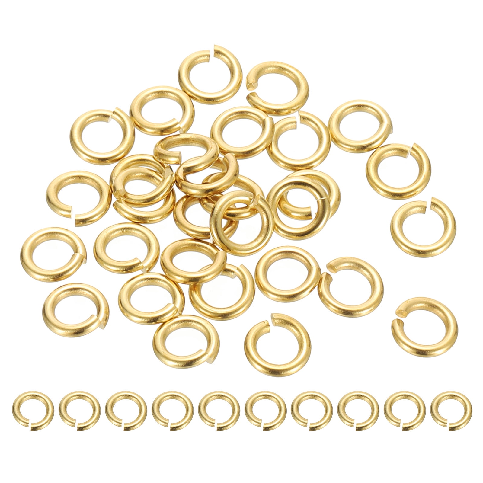 Uxcell 10mm OD x 2mm Wire OD Open Jump Rings, 30 Pcs Solid Copper Ring ...