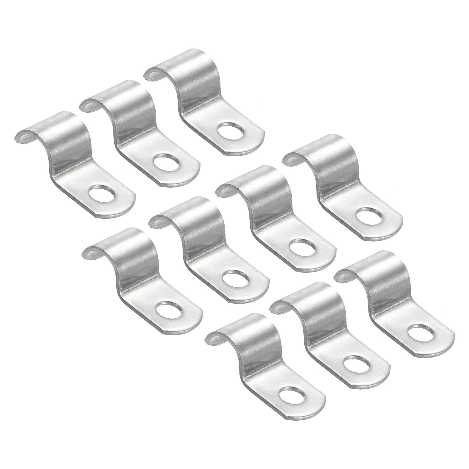 Uxcell 10mm Rigid Pipe Strap Clamp, 10 Pcs 304 Stainless Steel U-shape ...