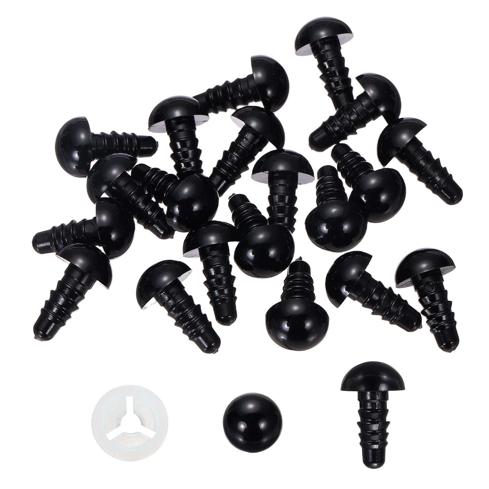 Uxcell 10mm Safety Eyes, 20 Pcs Plastic Craft Eyes with Protective Film ...
