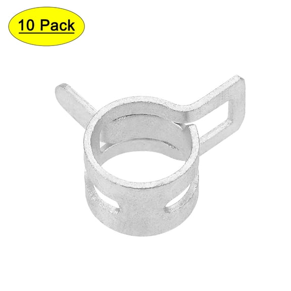 Uxcell 17mm Black Steel Band Spring Clamp for Fuel Line Silicone Hose ...