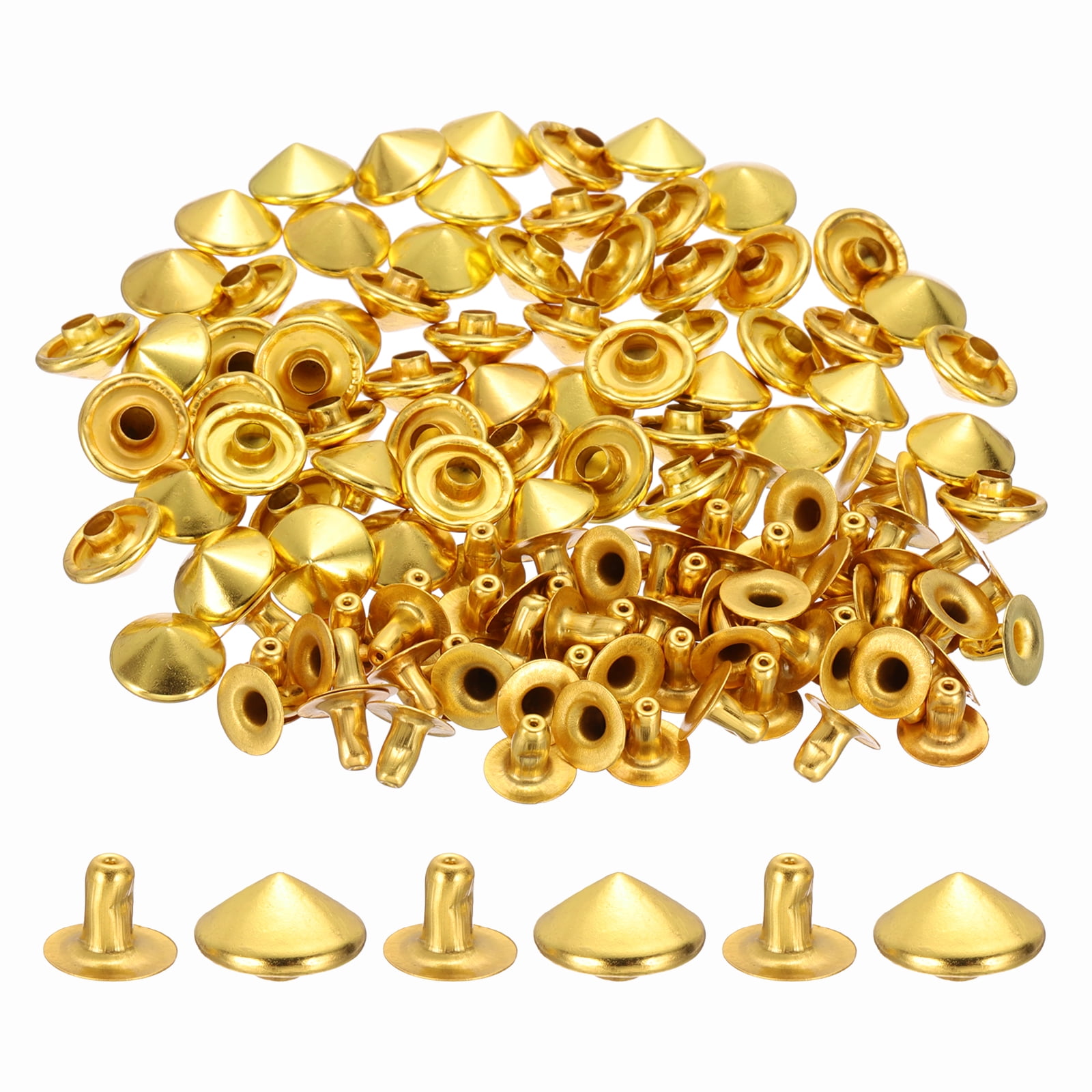 Uxcell 10mm Spike Rivets, 60 Sets Square Studs Rivet Rapid Punk Spikes ...