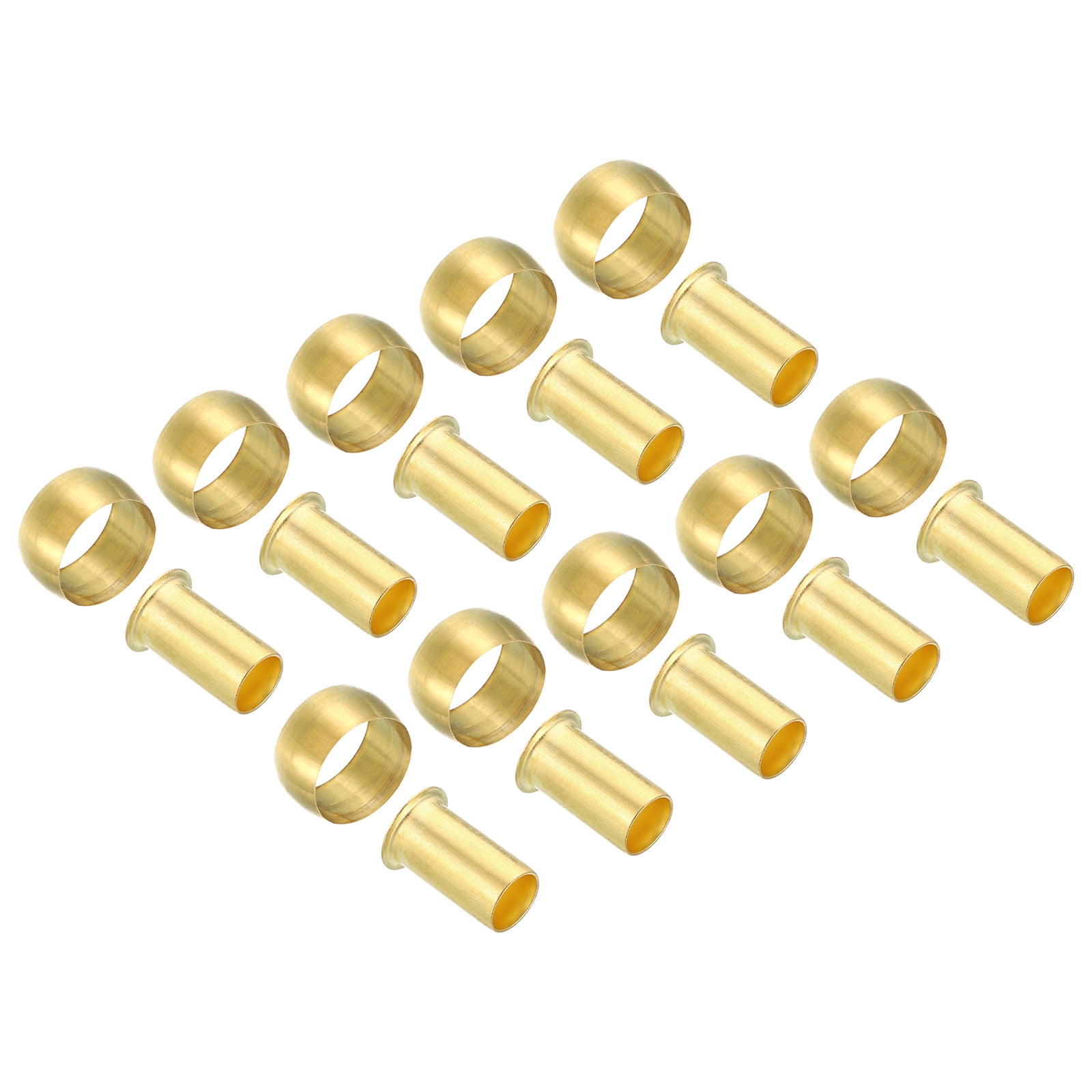 Uxcell 10mm Tube OD Brass Compression Sleeves Ferrules Brass Ferrule ...