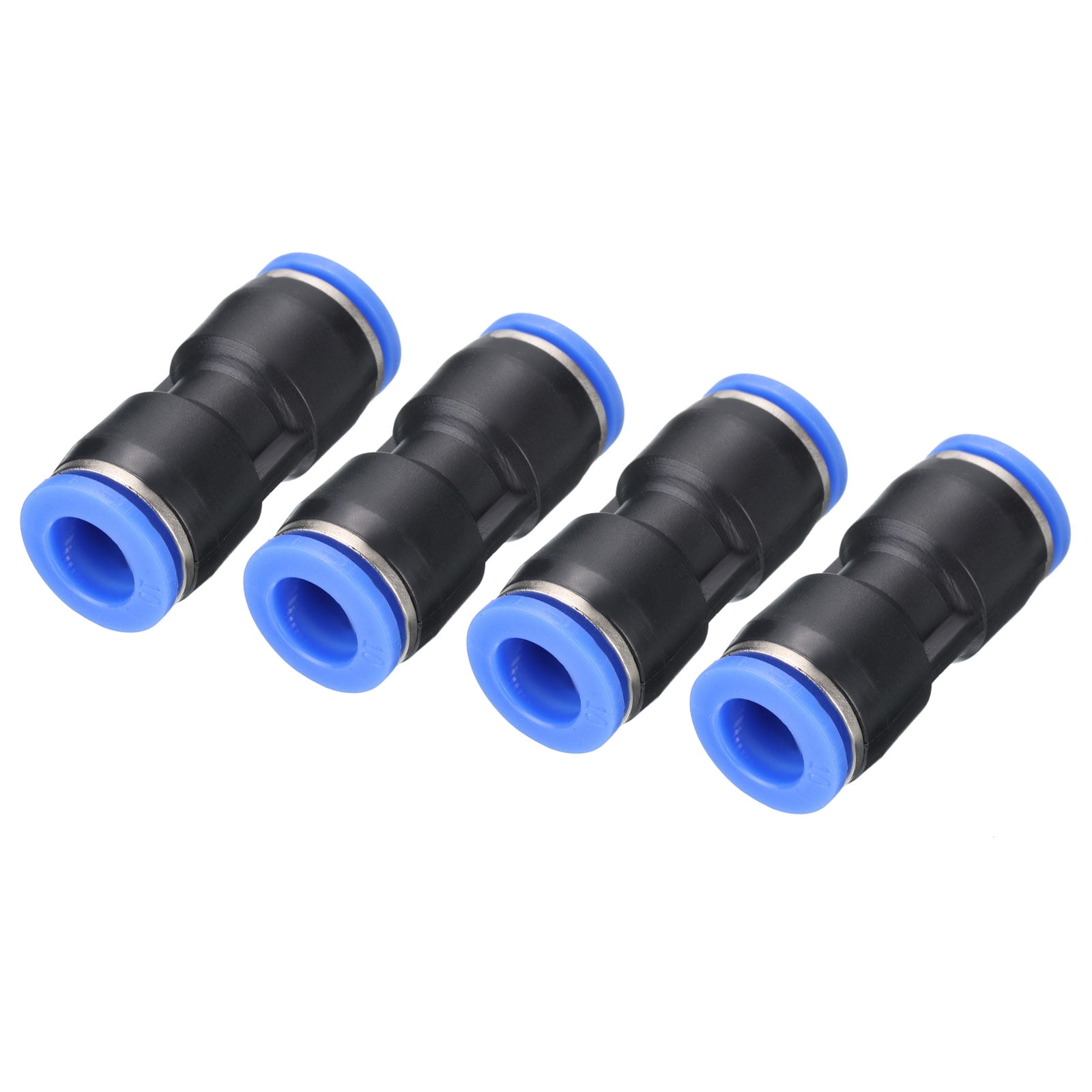 Uxcell 10mm Tube OD Quick Connect Push to Connector Fitting, Black 4Pcs ...
