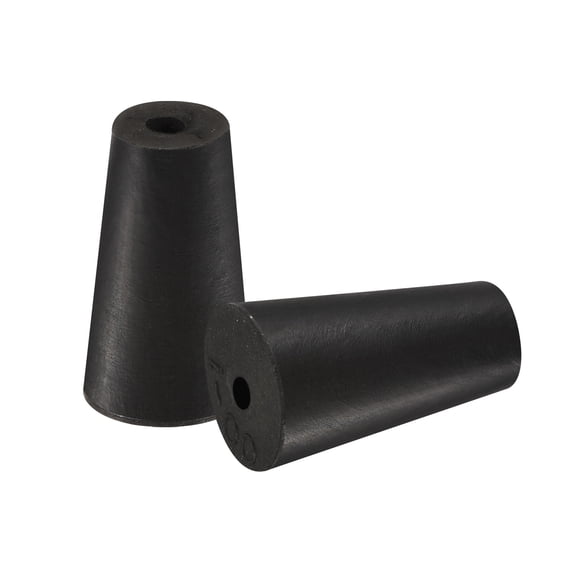 Uxcell 10mm to 15mm w Hole Rubber Tapered Plug for Lab Home Black 20 ...