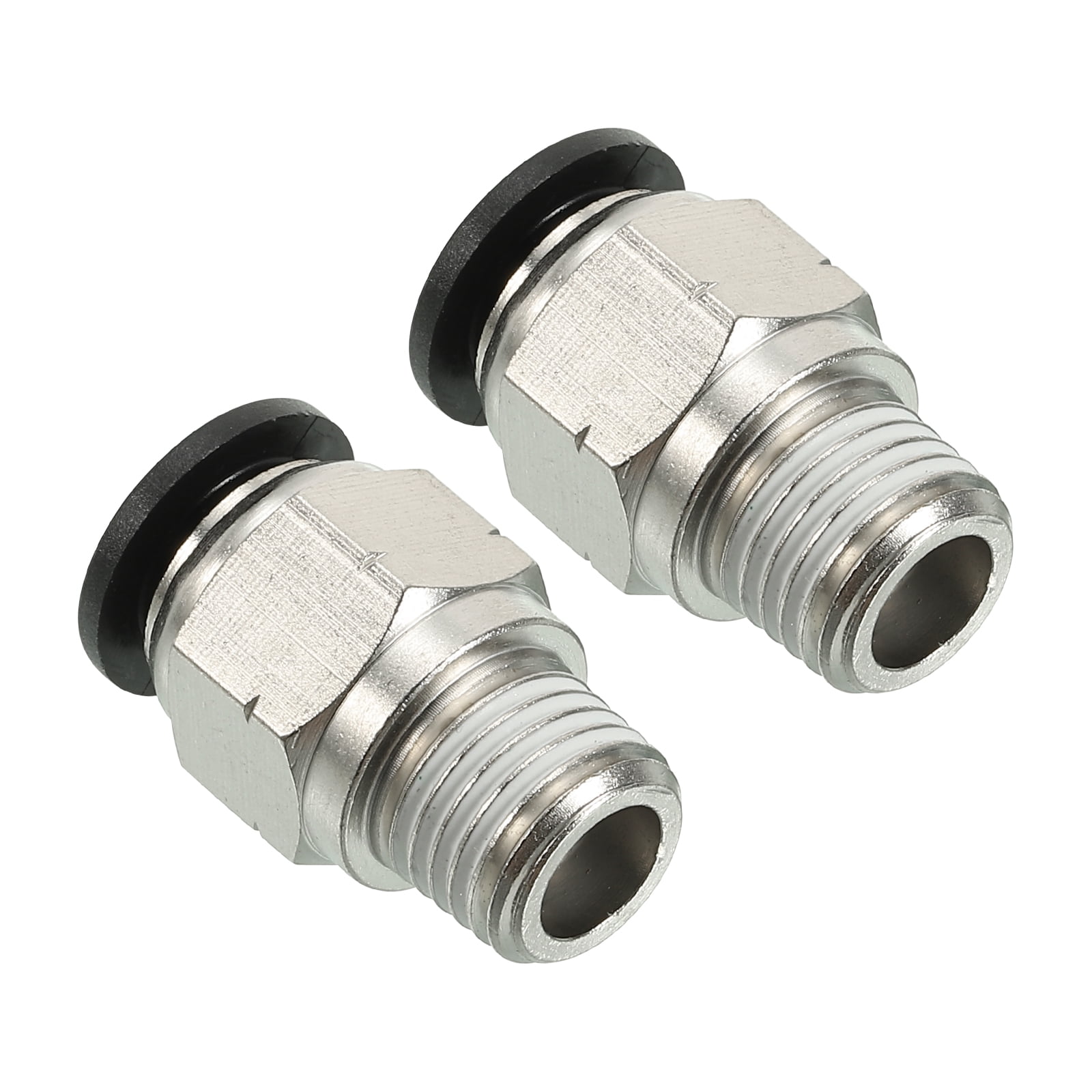 Uxcell 10mm x 1/4"NPT Male Thread Push to Connect Fittings Pneumatic Air line Quick Connect ...