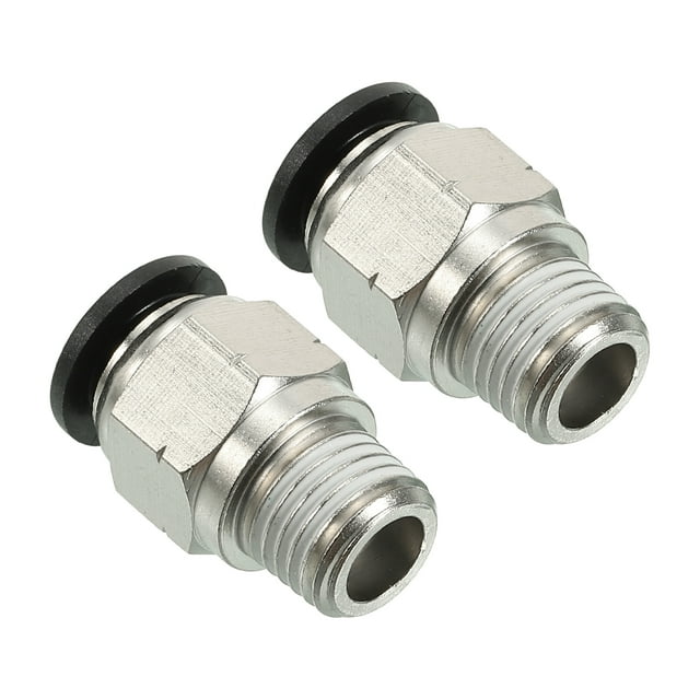 Uxcell 10mm x 1/4"NPT Male Thread Push to Connect Fittings Pneumatic ...