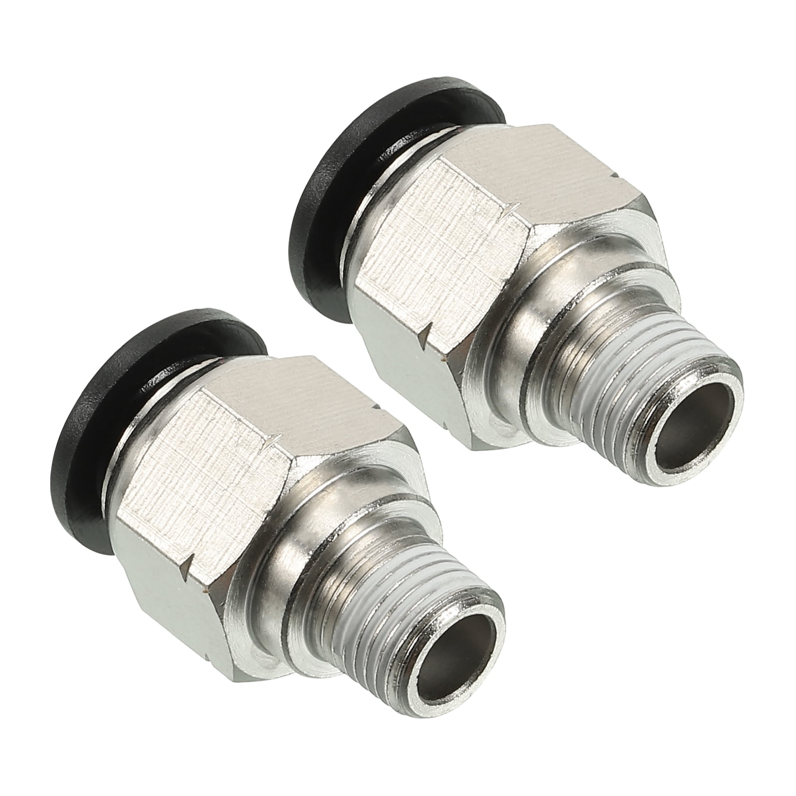 Uxcell 10mm x 1/8"NPT Male Thread Push to Connect Fittings Pneumatic ...