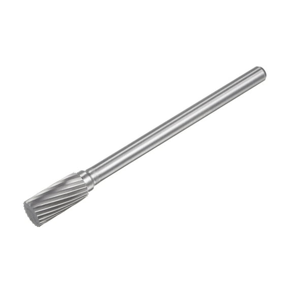 Uxcell 10mm x 100mm 6mm Shank Single Cut Cylinder Carbide Cutting Burrs ...
