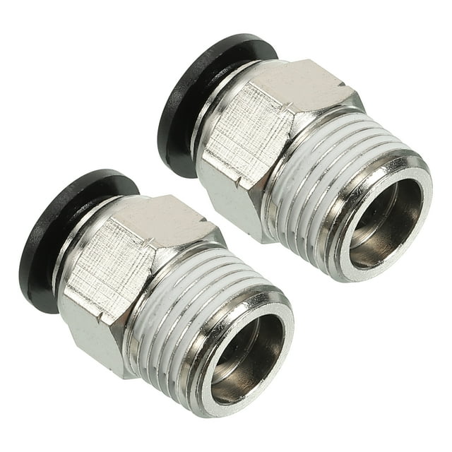 Uxcell 10mm x 3/8"NPT Male Thread Push to Connect Fittings Pneumatic ...